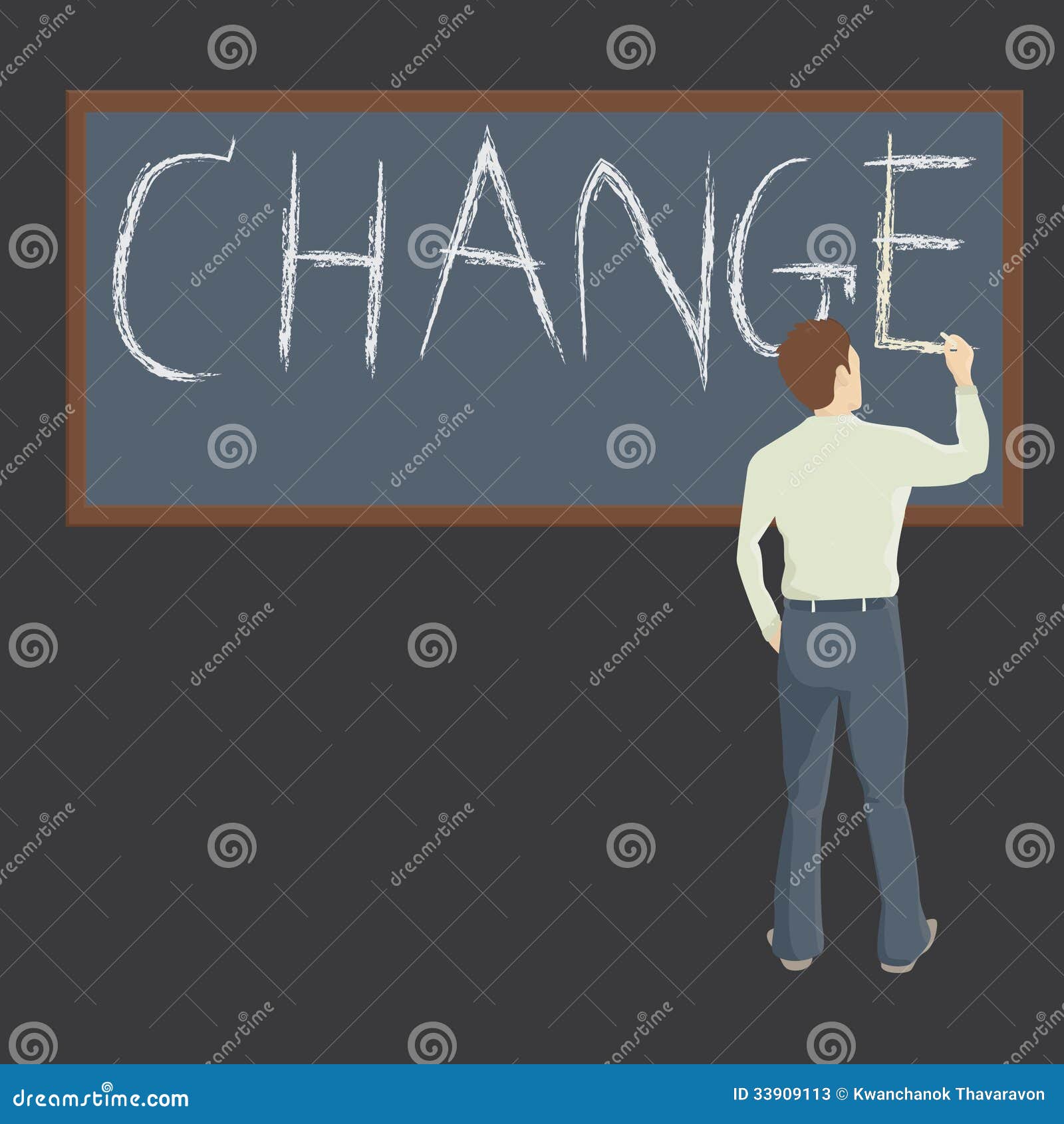 Change stock illustration. Illustration of message, slogan - 33909113
