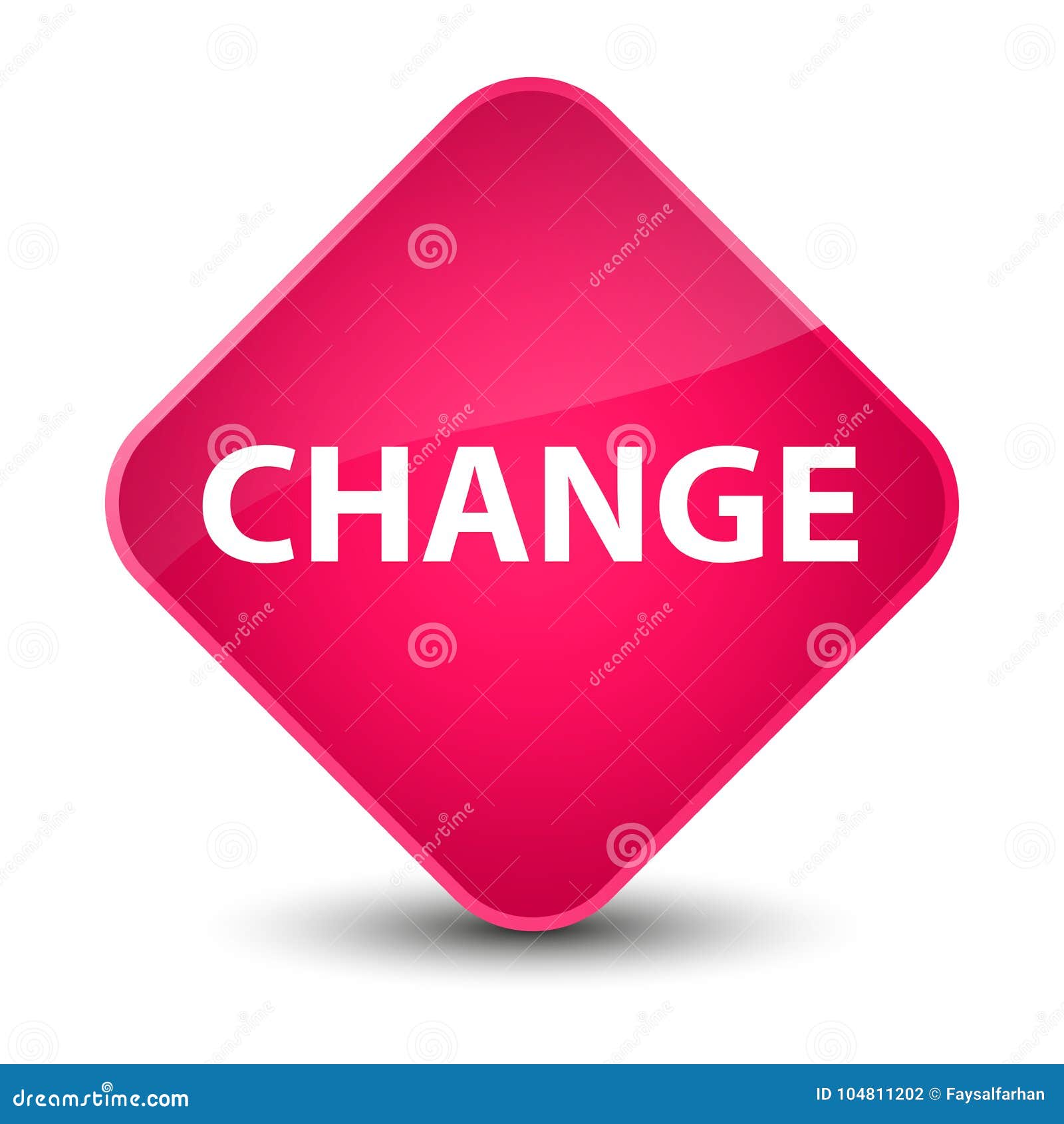 Change Elegant Pink Diamond Button Stock Illustration - Illustration of ...
