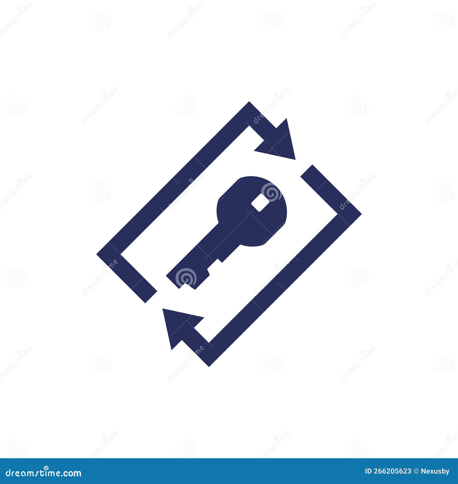 Change key icon on white stock vector. Illustration of lock - 266205623