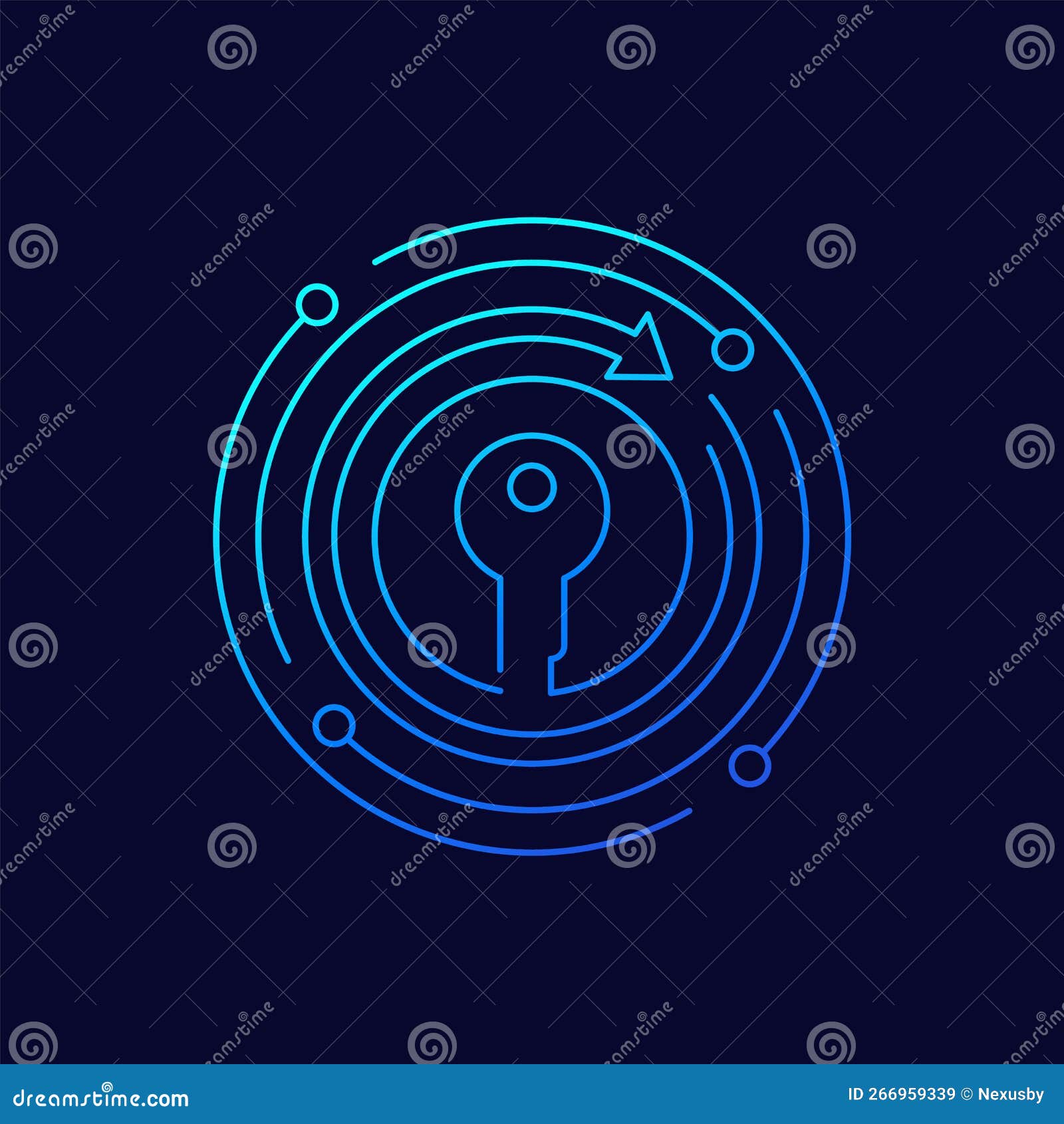 Change Key Linear Icon for Web and Apps Stock Vector - Illustration of ...