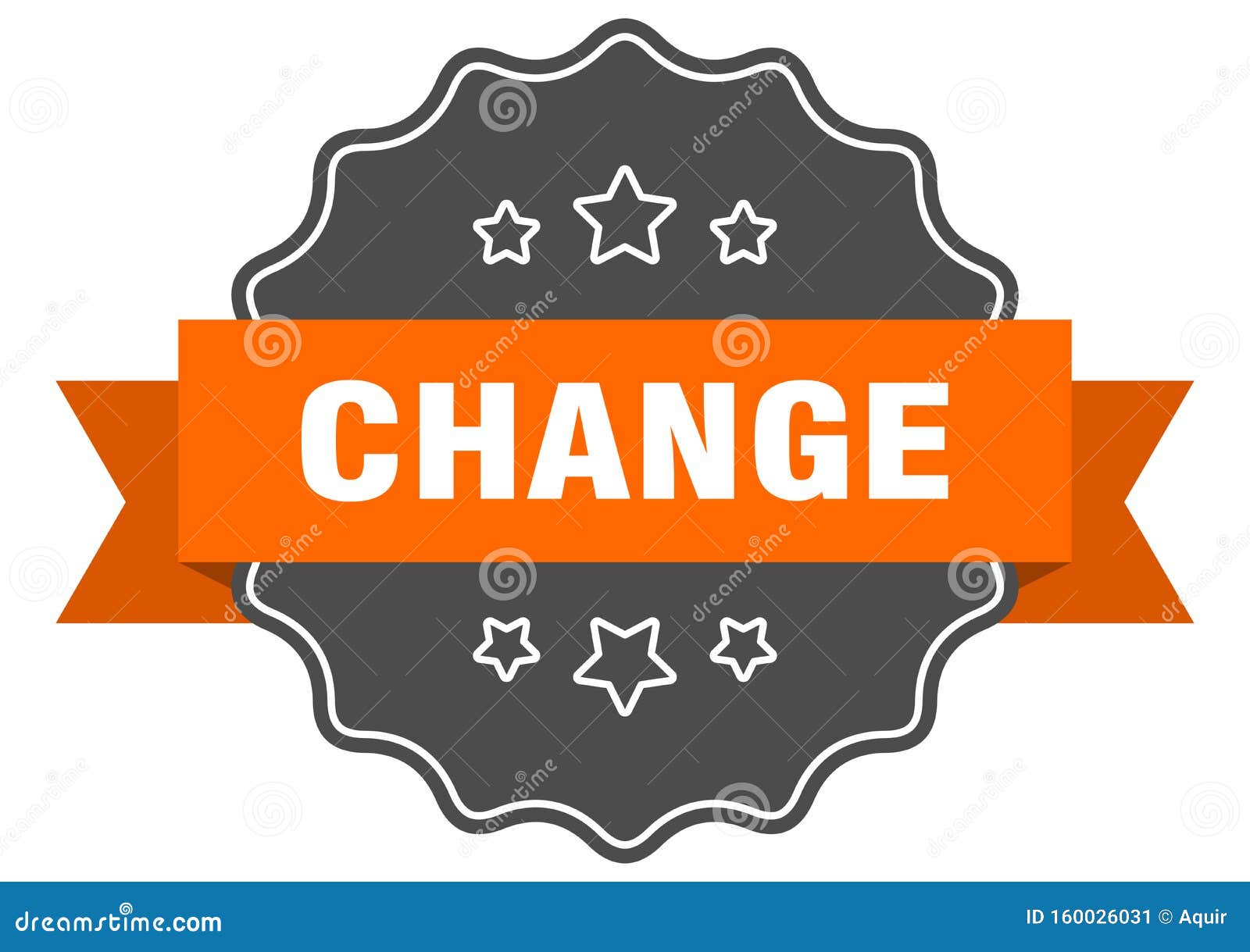 Change label stock vector. Illustration of round, badge - 160026031