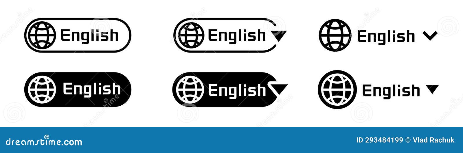 Change Language Icon Set. Translate Language. English Language Stock ...