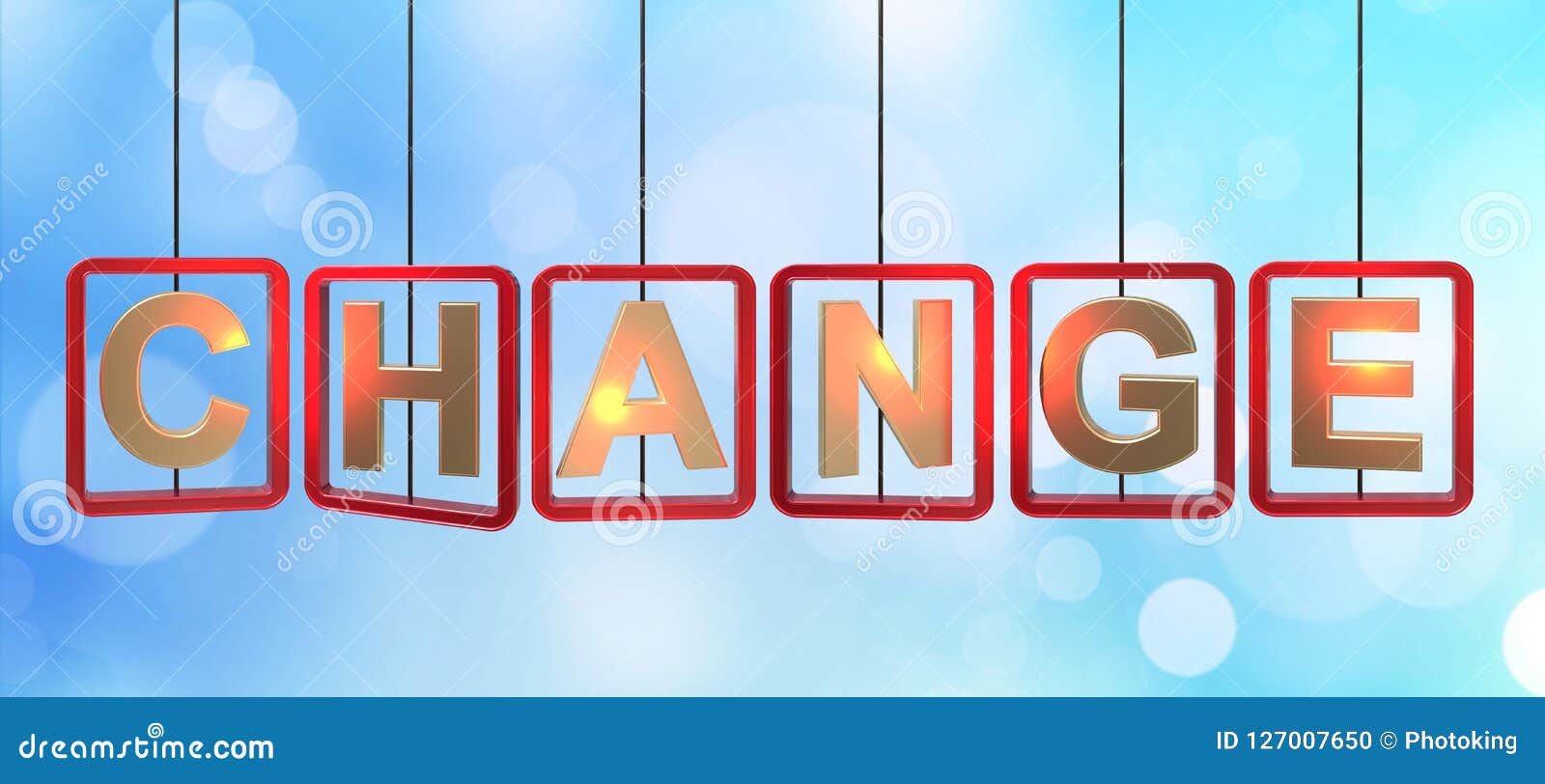Change letters hanging stock illustration. Illustration of planning ...