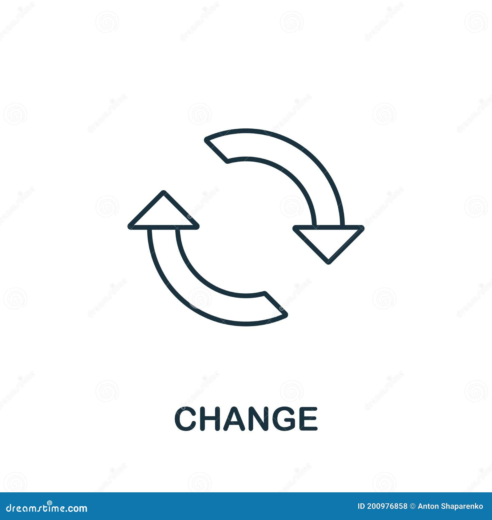 Change Line Icon. Simple Element from Digital Disruption Collection ...