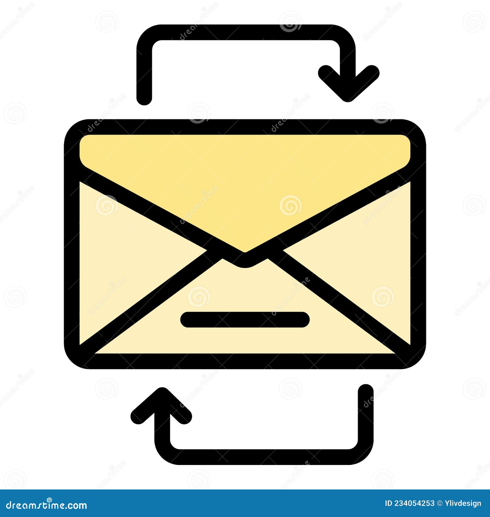 Change Mail Request Icon Color Outline Vector Stock Vector ...