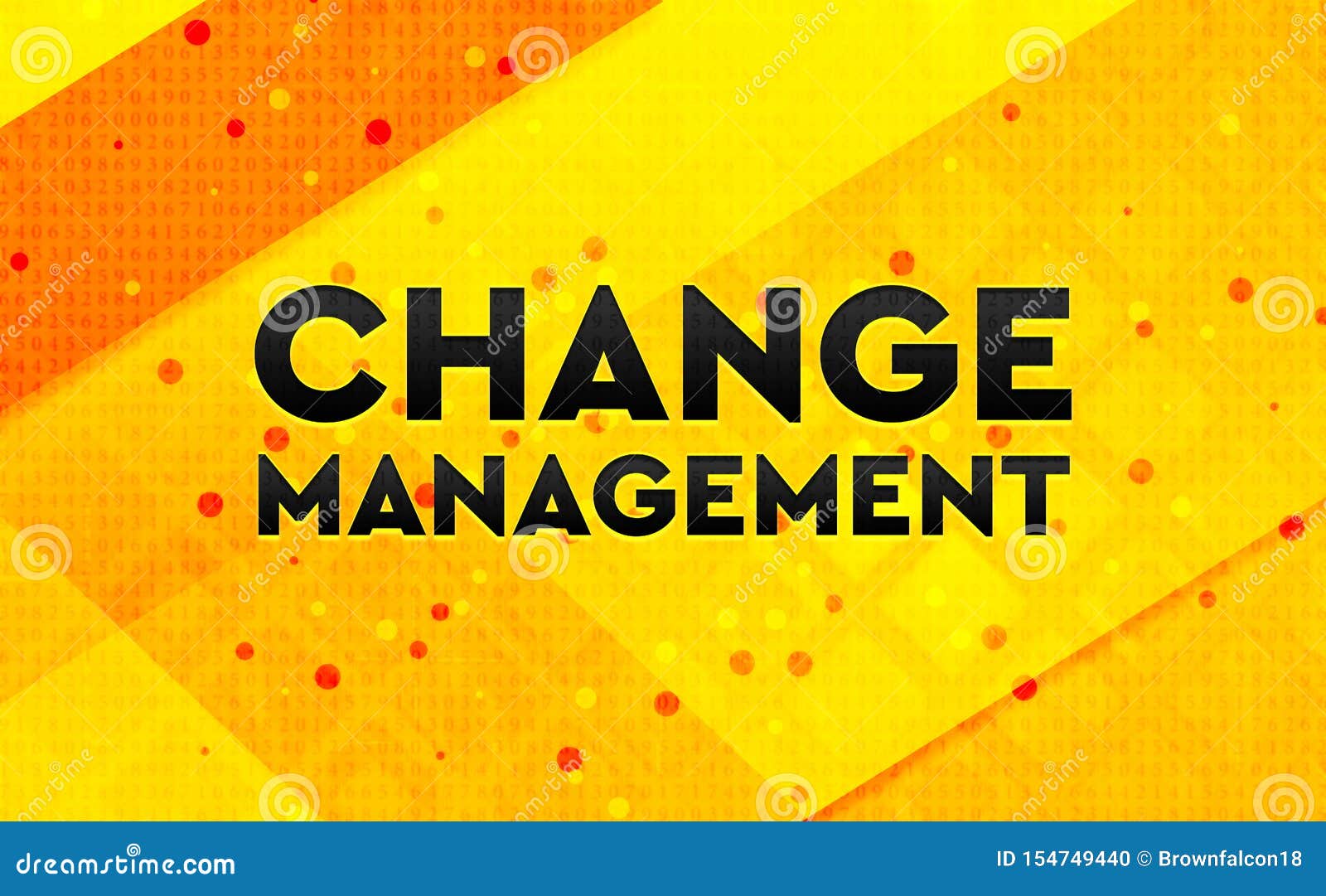 Change Management Abstract Digital Banner Yellow Background Stock ...