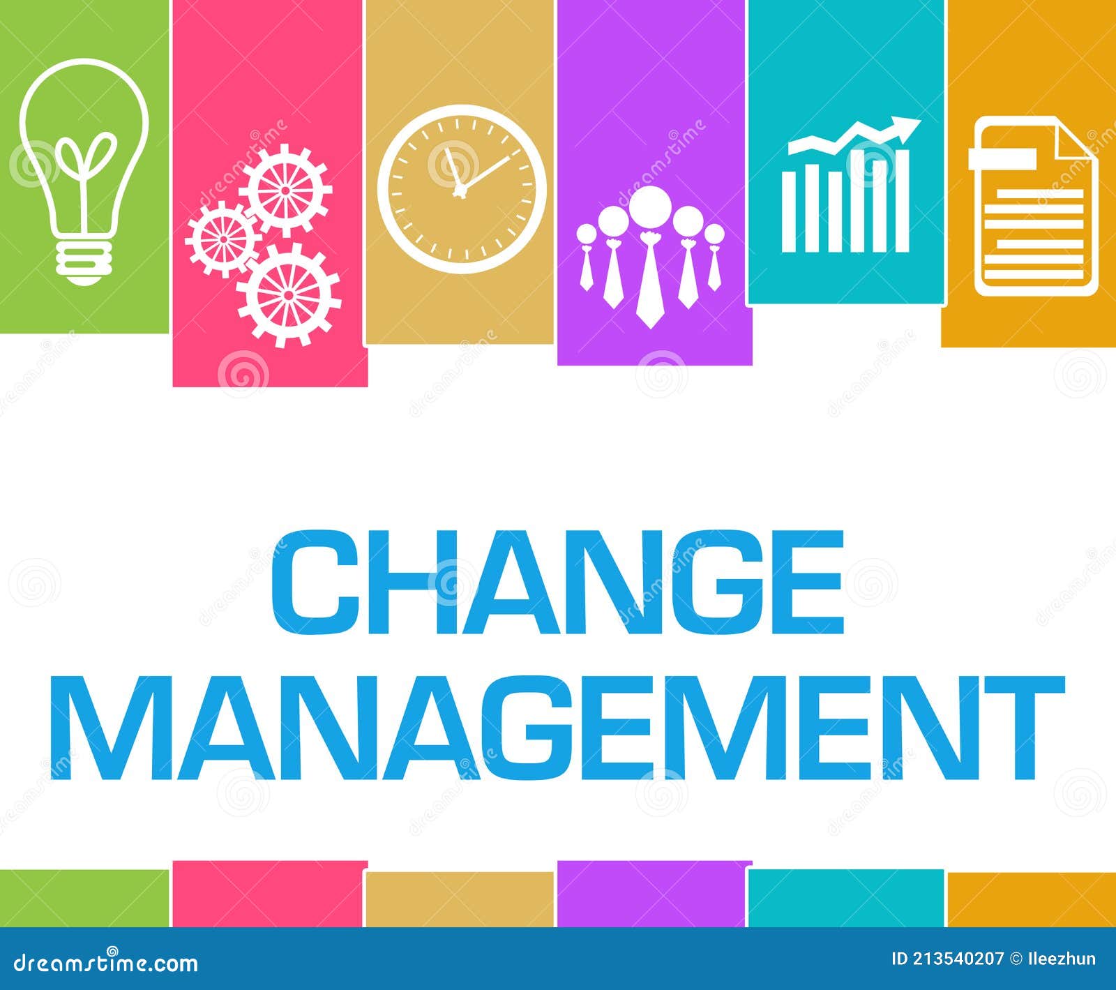 Change Management Colorful Stripes Symbols Stock Illustration ...