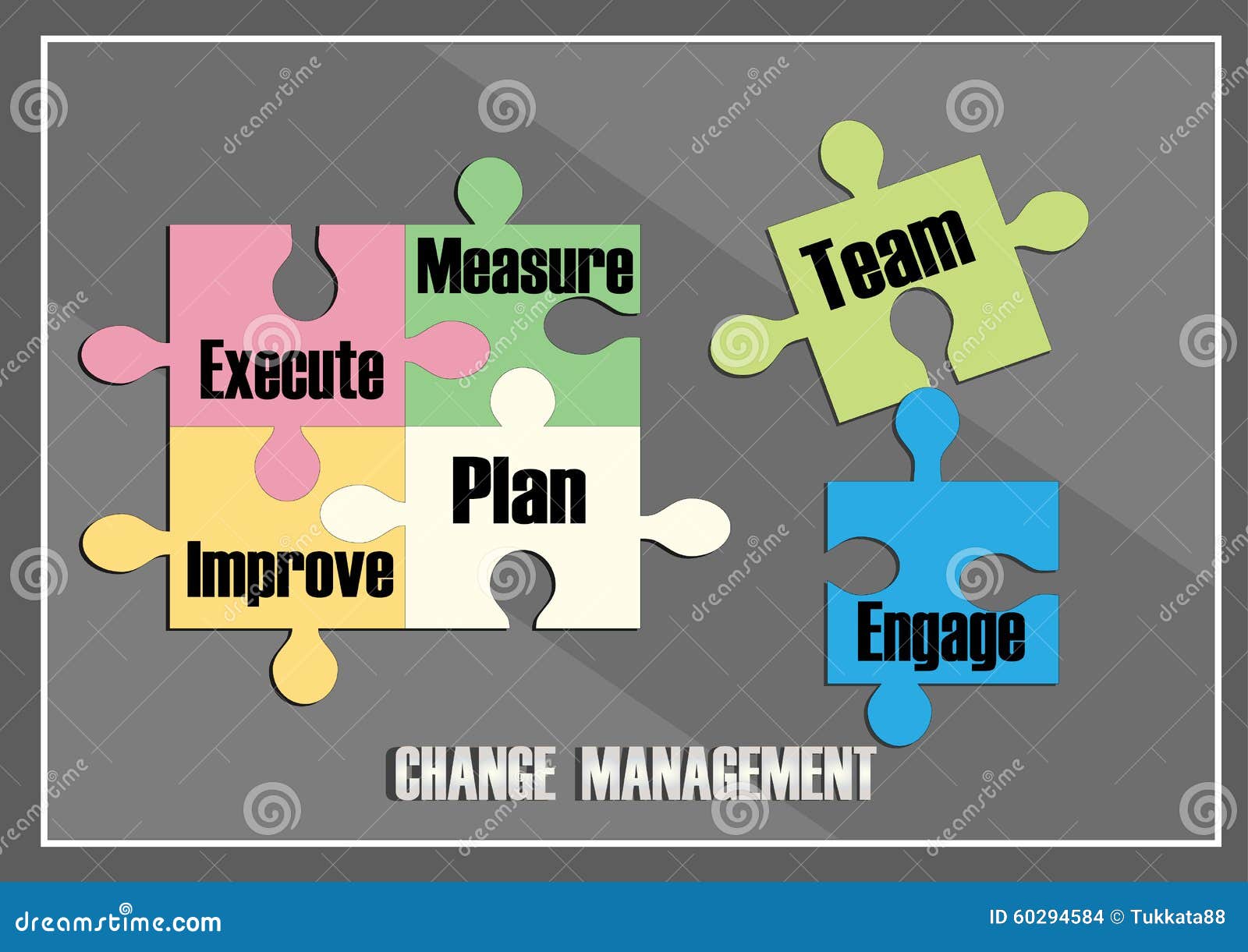 Change Management Concept ,Jigsaw Design,Vector Illustration Stock ...