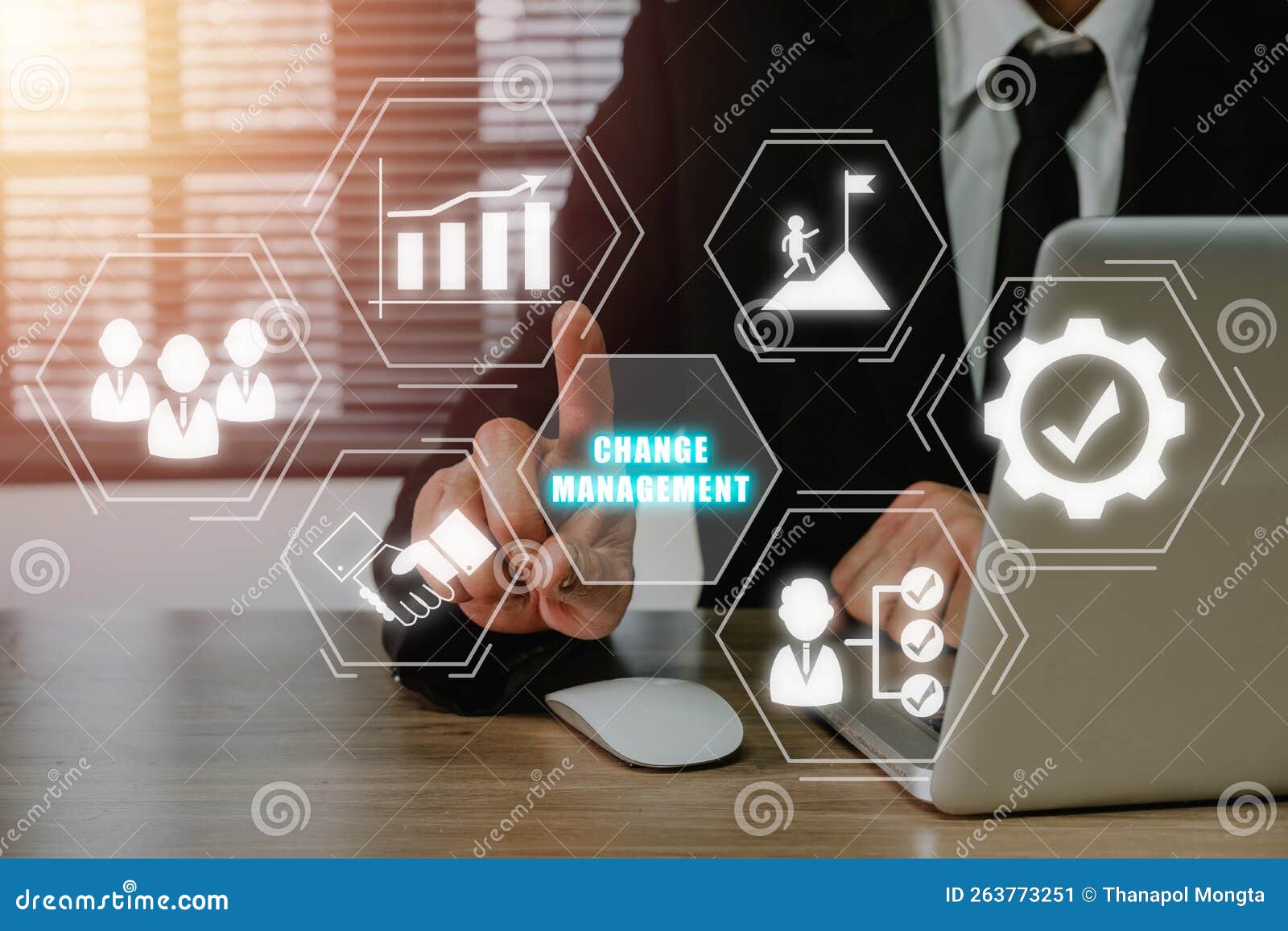 Change Management in Organization and Business Concept, Businessman ...