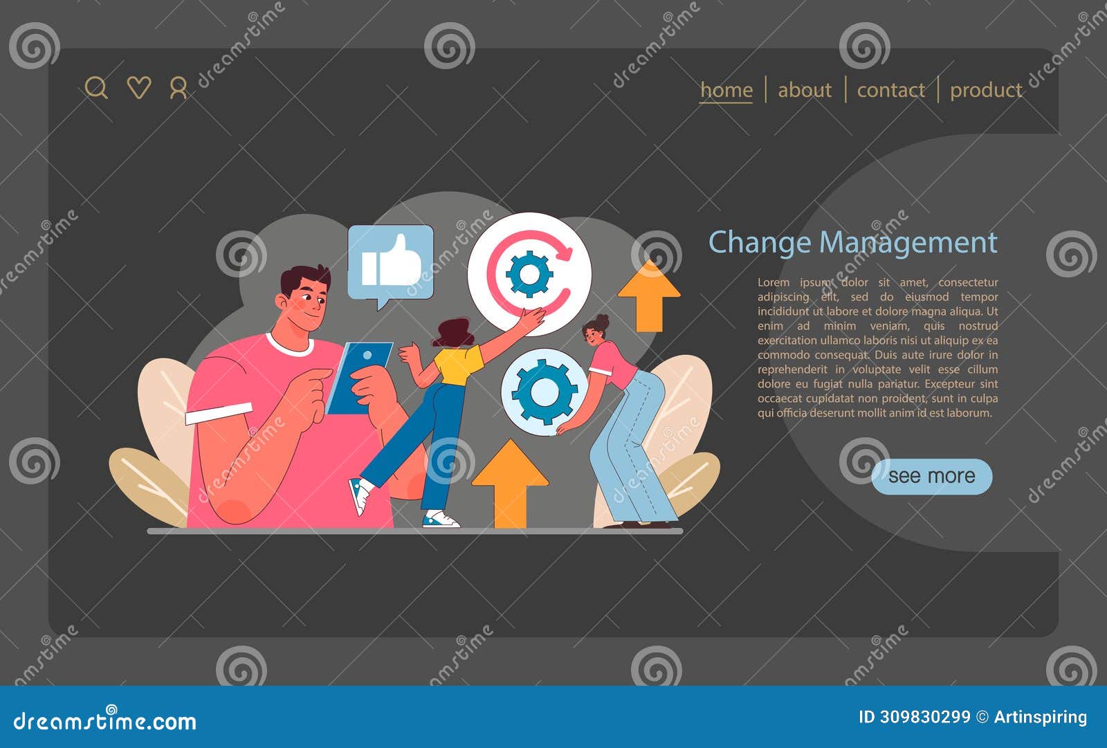 Change Management in it Project Management. Visualizes the Adaptation ...