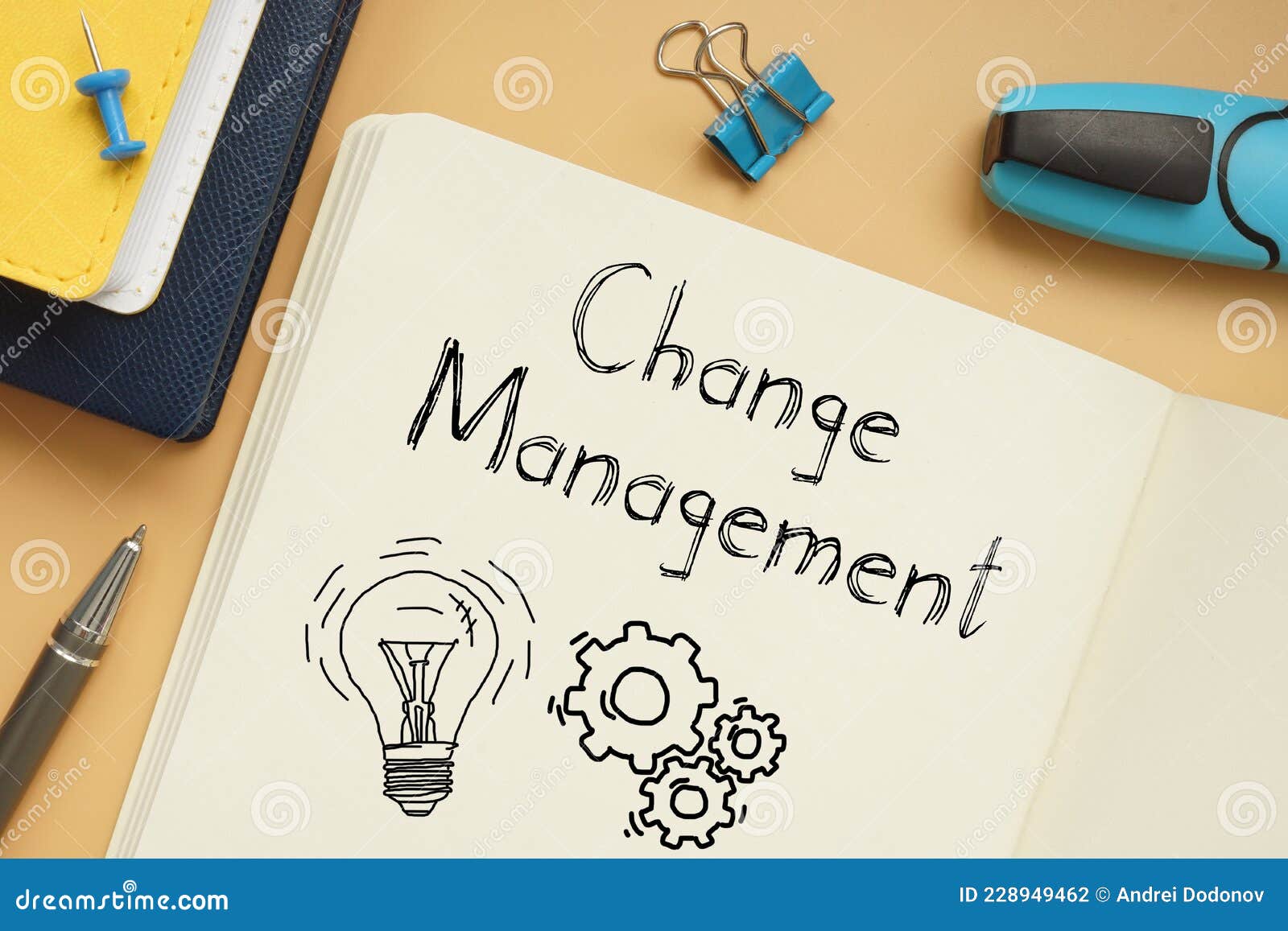 Change Management is Shown on the Business Photo Using the Text Stock ...