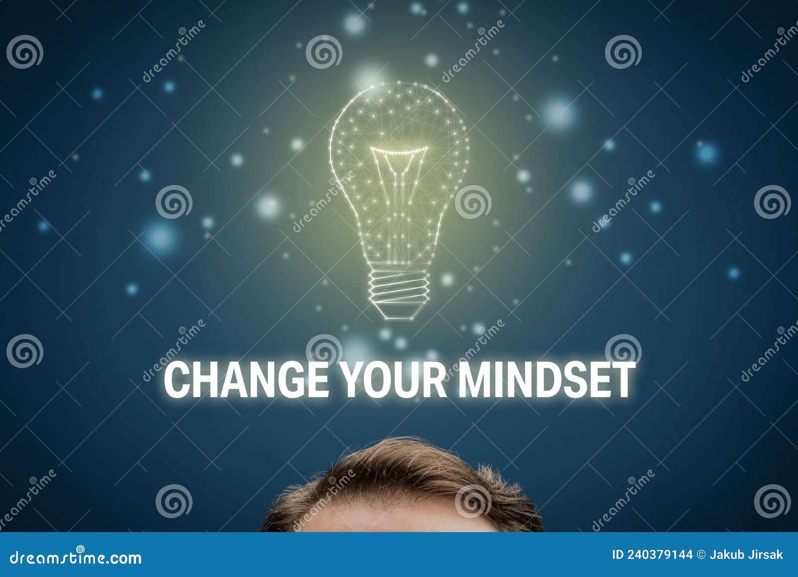 Change Mindset Motivational Concept Stock Photo - Image of psychology ...