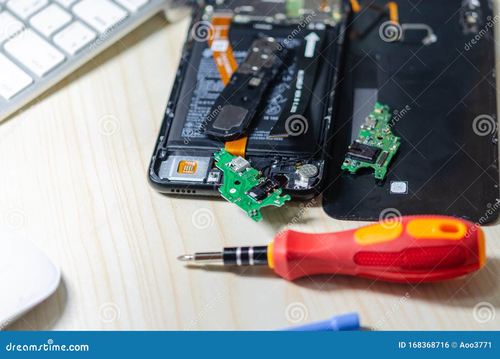 Change the Mobile Phone Circuit Board Stock Photo - Image of device ...