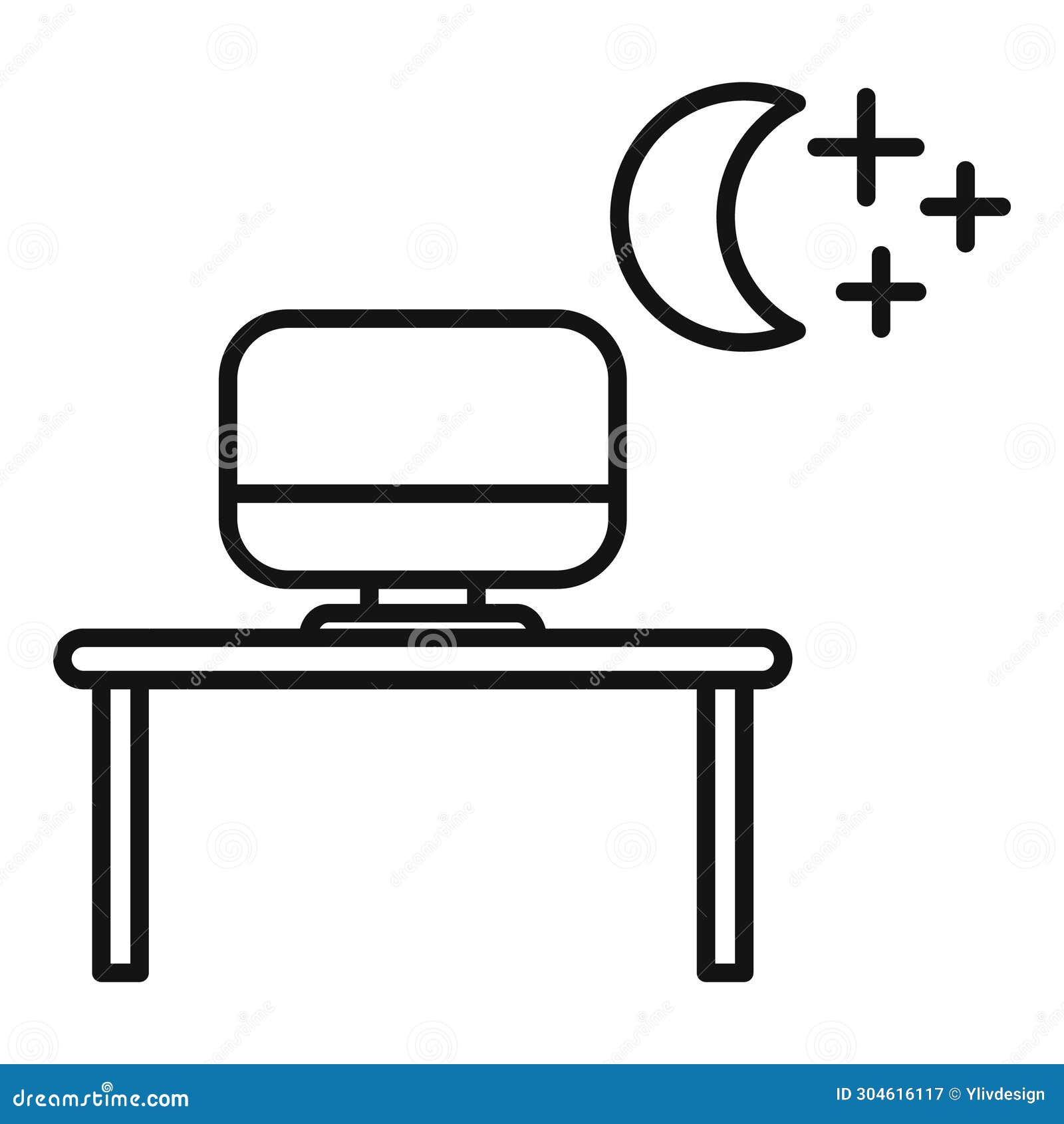 Outline Busy Vector Icon. Isolated Black Simple Line Element ...