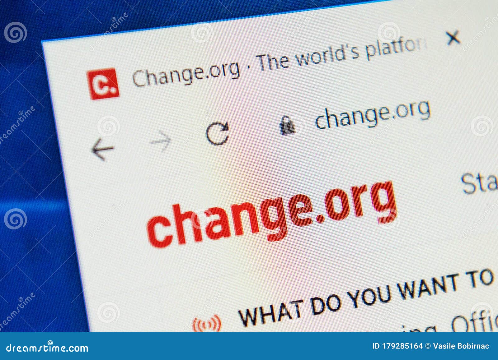 Change.org Web Site. Selective Focus. Editorial Stock Image - Image of ...