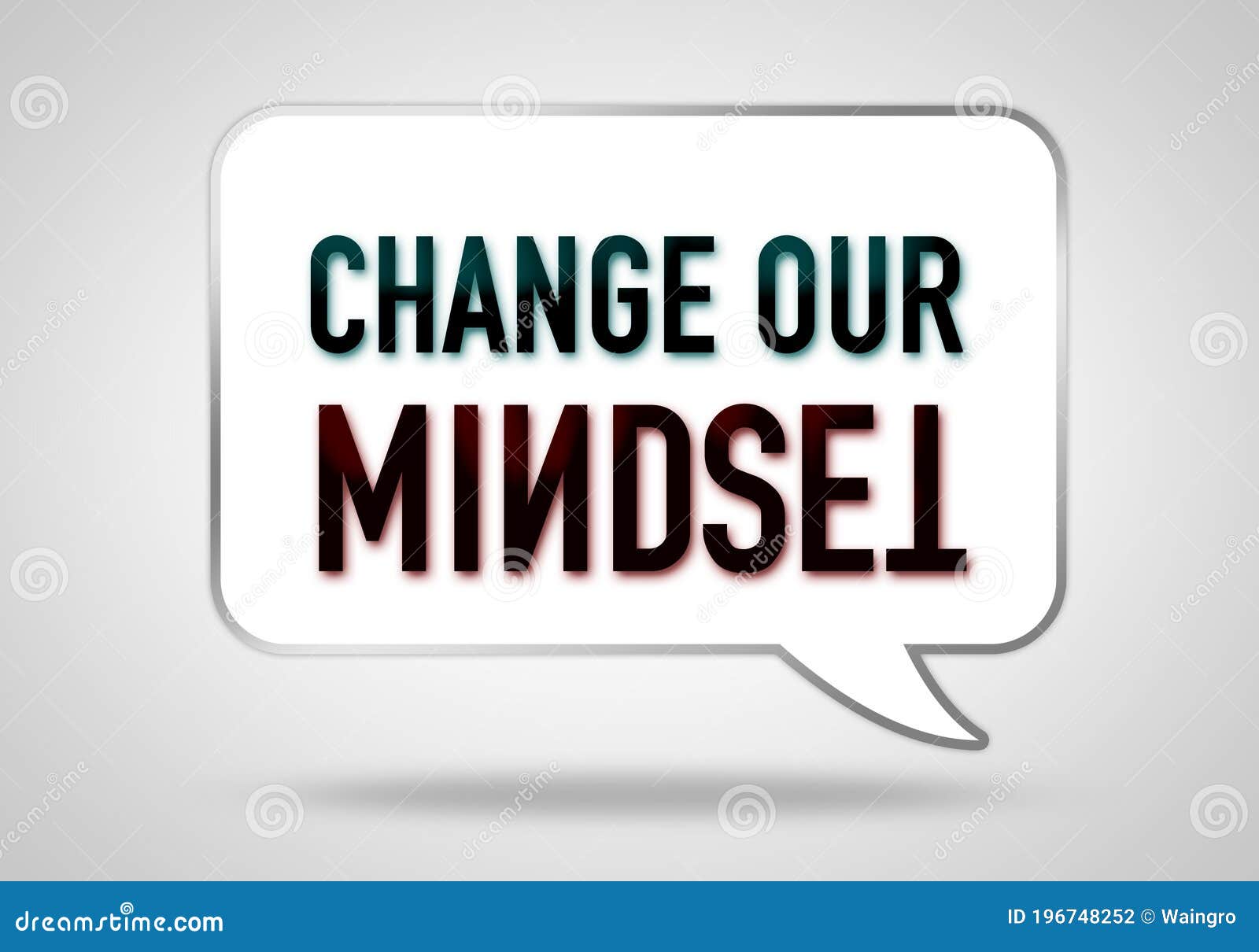 Change Our Mindset Speech Bubble Illustration Stock Illustration ...
