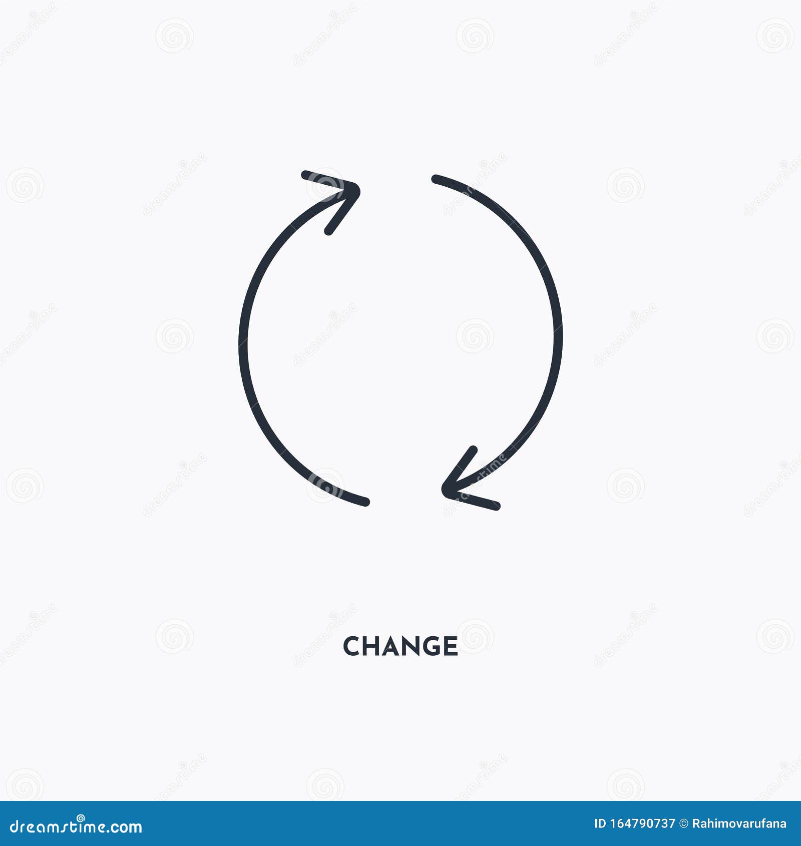 Change Outline Icon. Simple Linear Element Illustration. Isolated Line ...