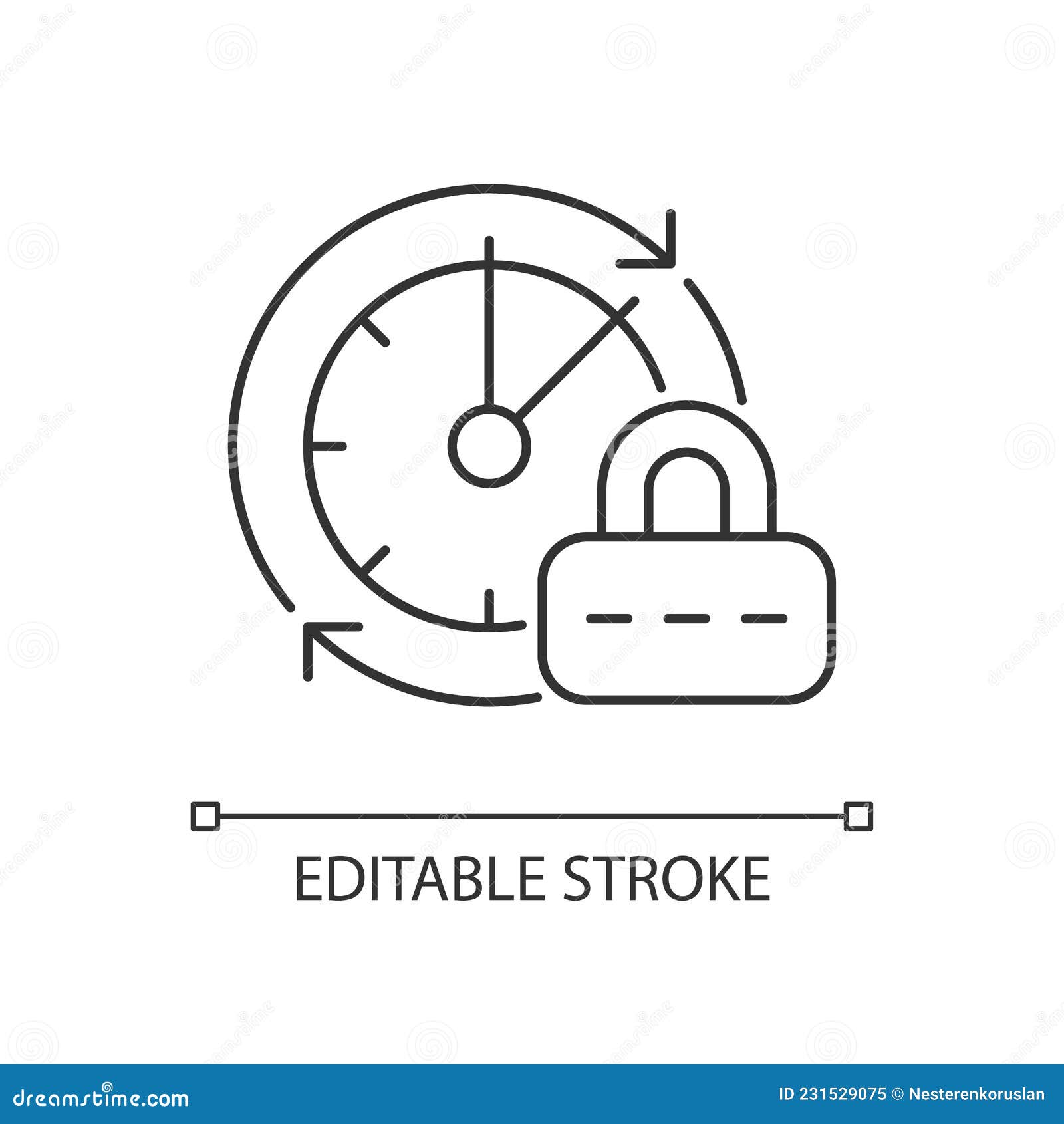 Change Password Linear Icon Stock Vector - Illustration of login, reset ...