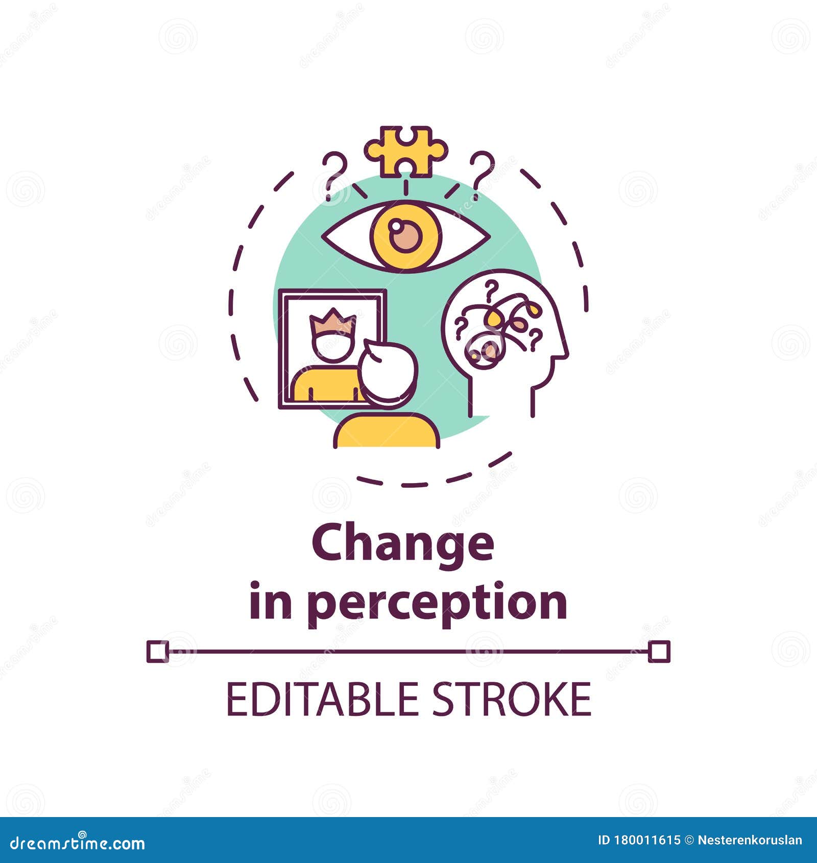 Change in Perception Concept Icon Stock Vector - Illustration of ...
