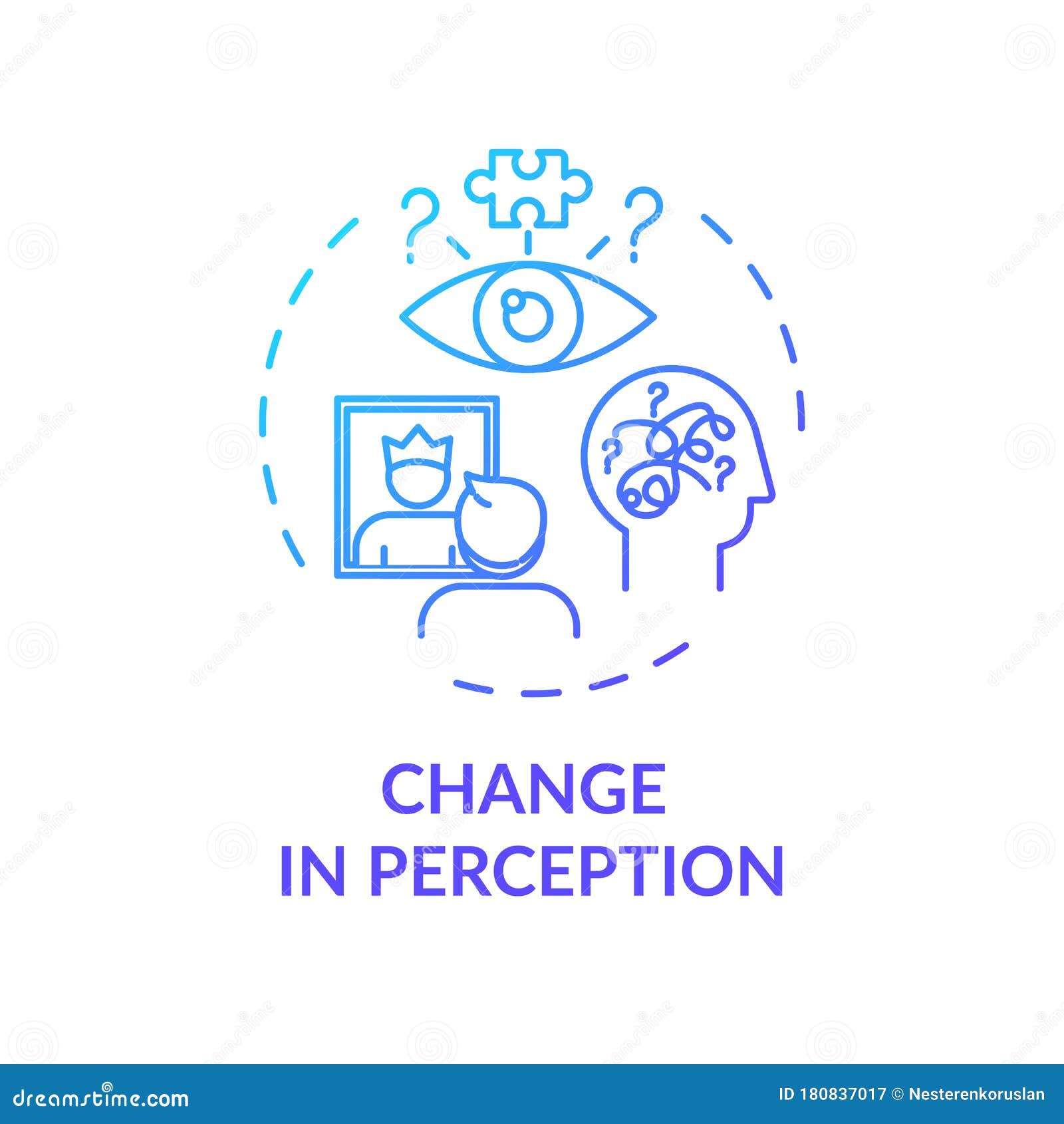 Change in Perception Concept Icon Stock Vector - Illustration of ...