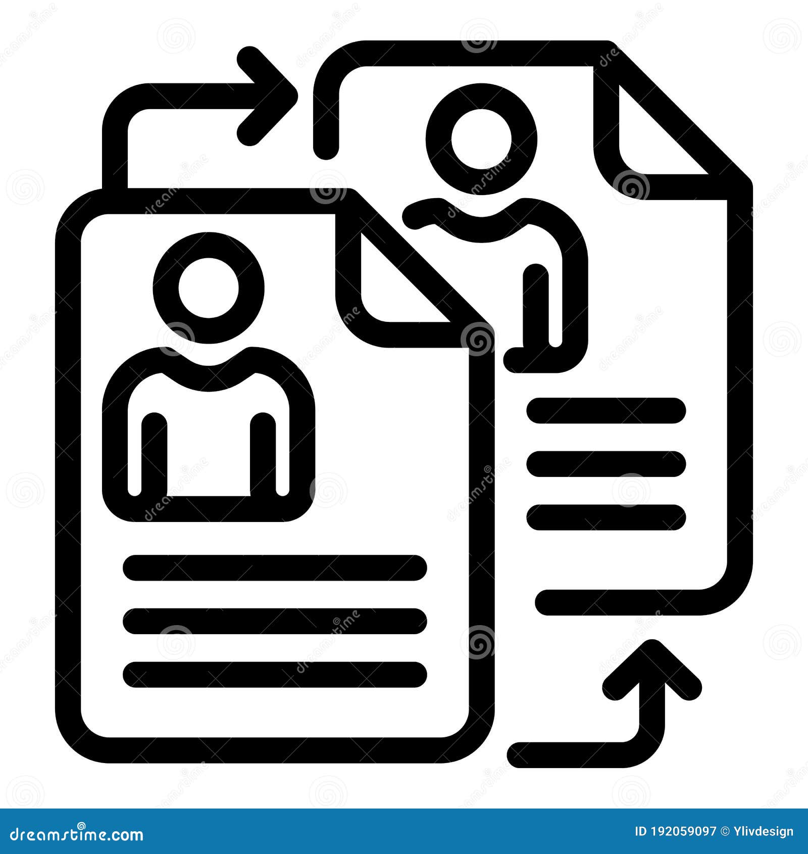 Change Personal Data Icon, Outline Style Stock Vector - Illustration of ...
