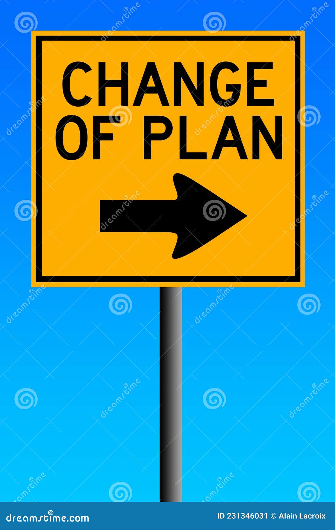 Change of plan stock illustration. Illustration of improve - 231346031