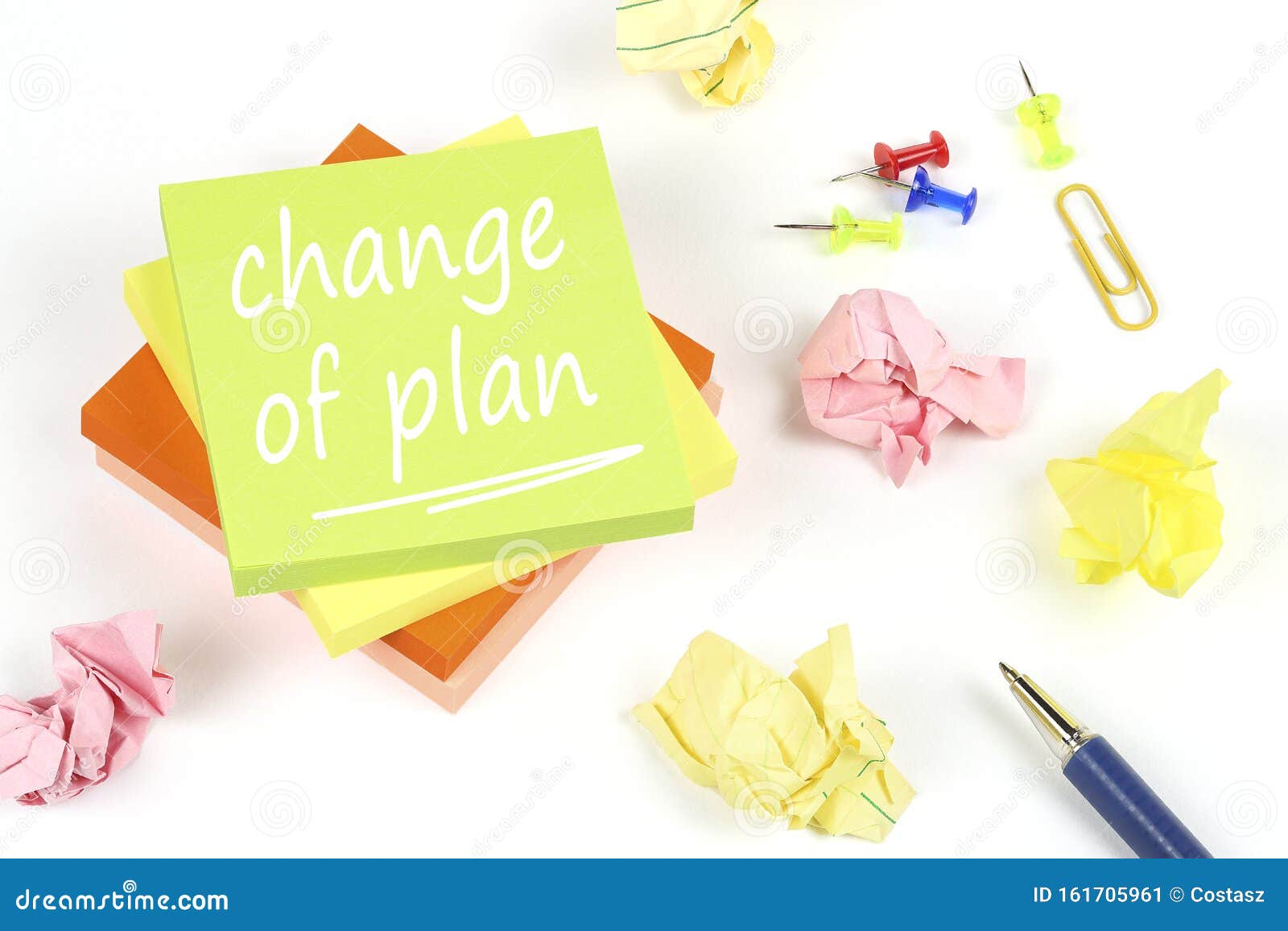 Change of plan stock image. Image of concept, paper - 161705961