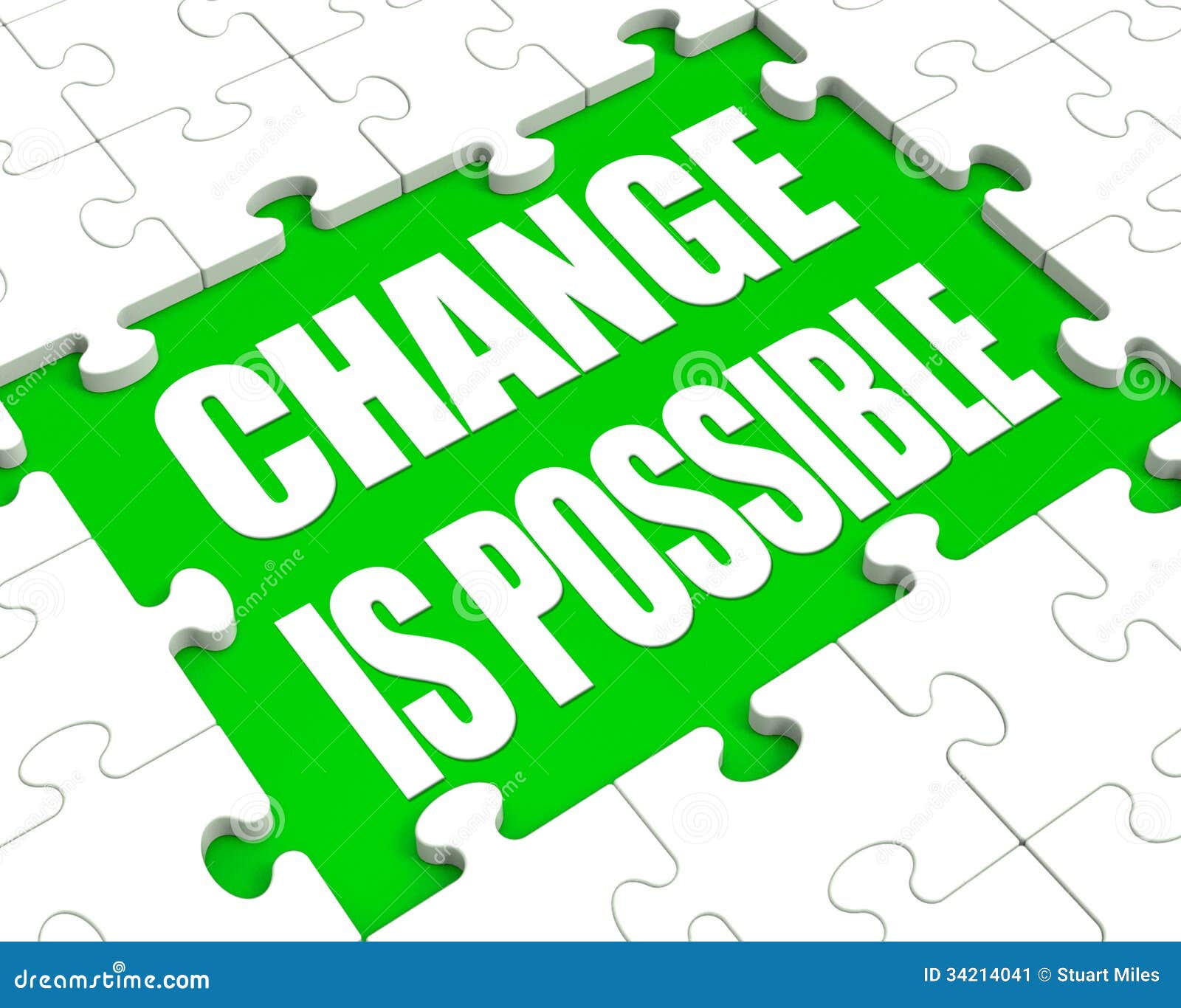 Change is possible jigsaw stock image. Image of pieces - 34214041