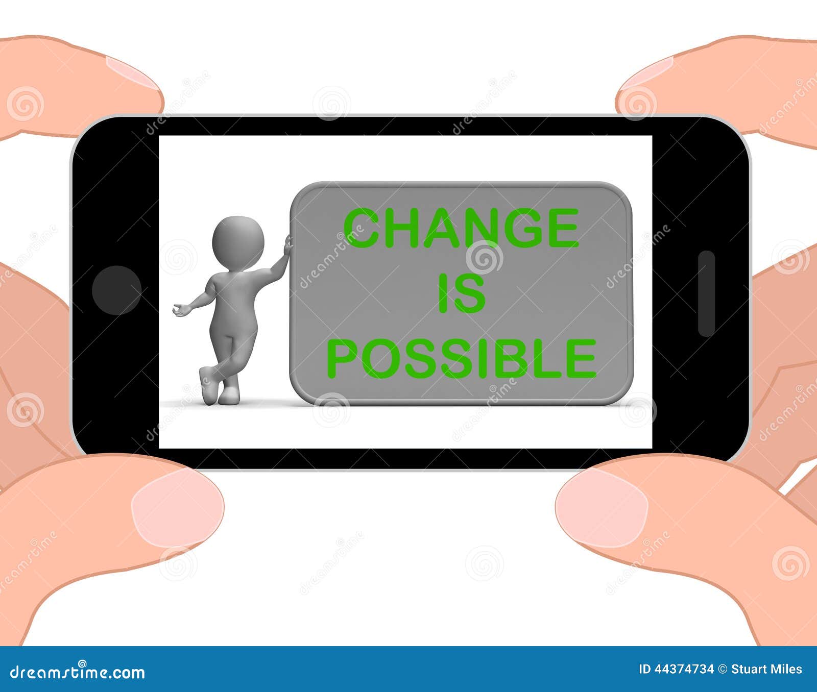 Change is Possible Phone Means Rethink and Revise Stock Illustration ...