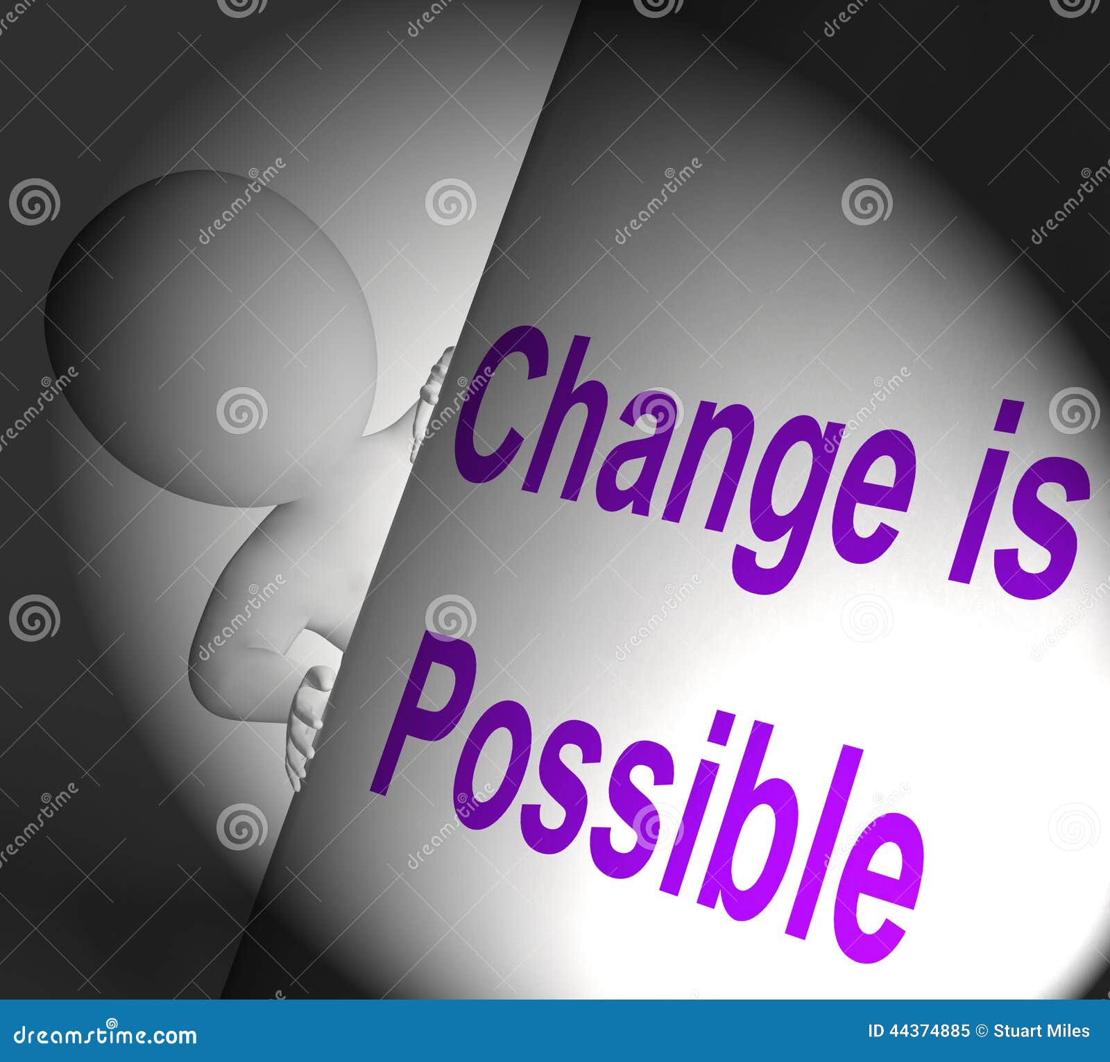 Change is Possible Sign Displays Reforming and Improving Stock ...