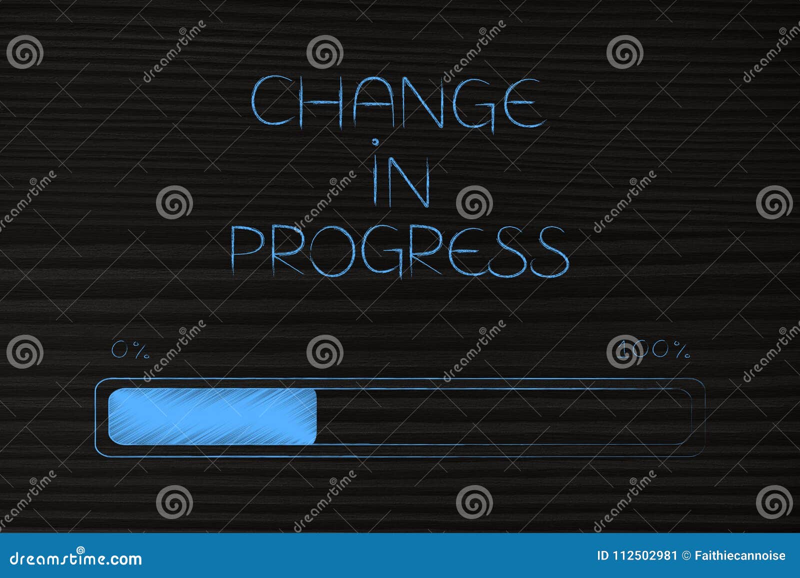 Change in Progress and Bar Loading with Caption Stock Image - Image of ...