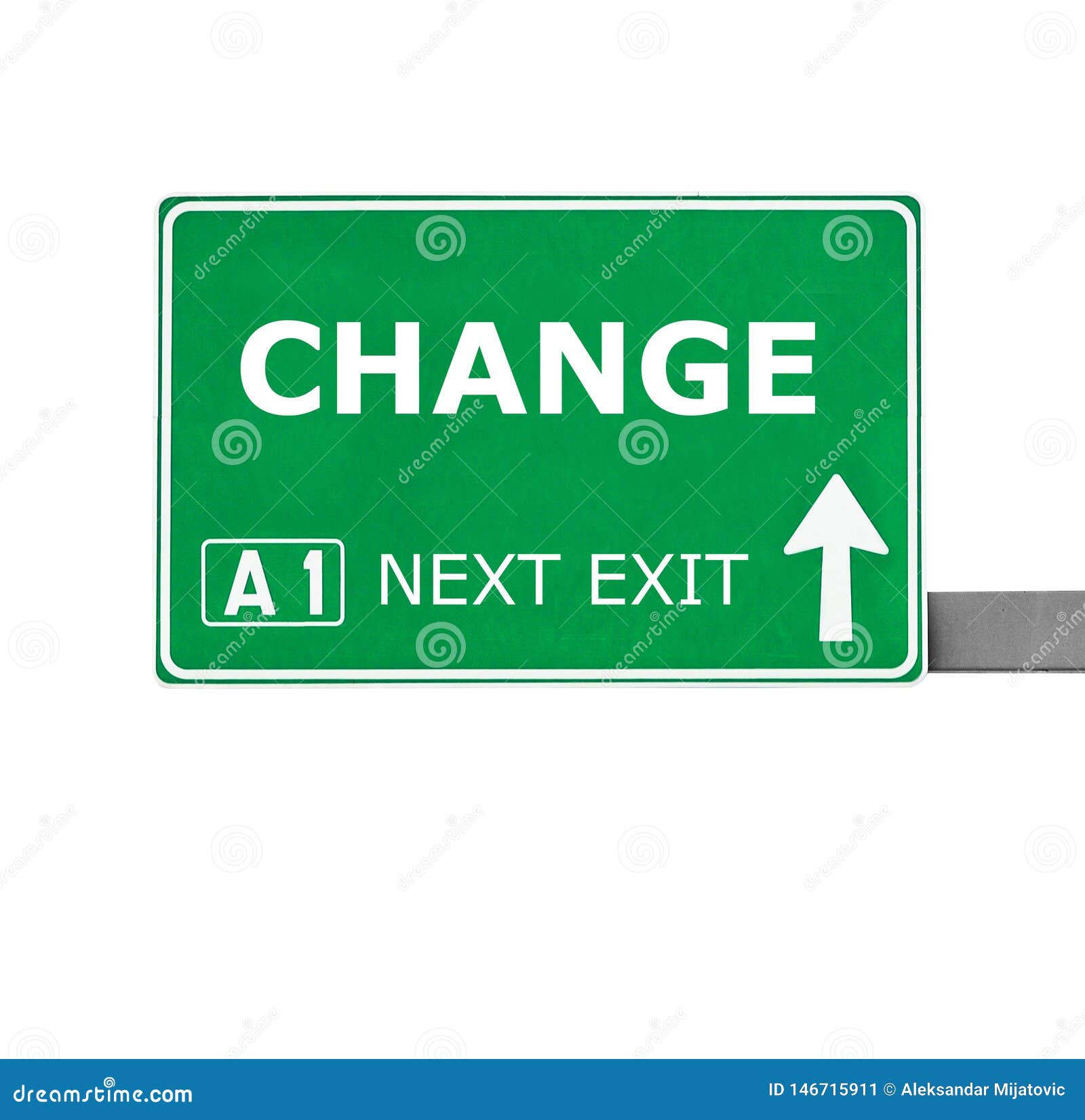 CHANGE Road Sign Isolated on White Stock Image - Image of idea, alter ...