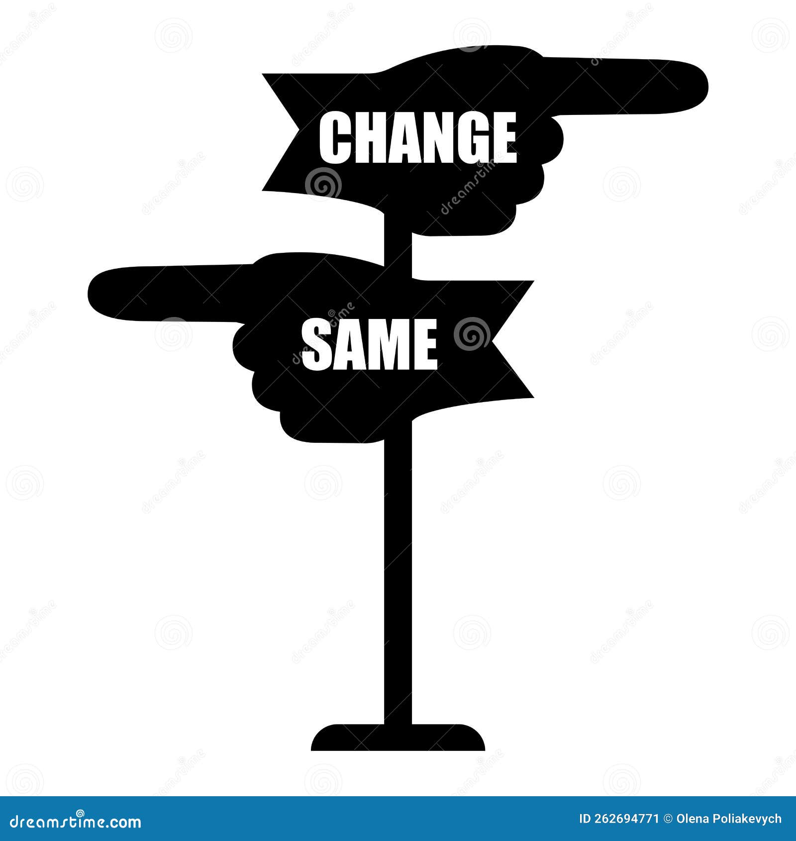 Change Same Black Hand Pointers. Vector Illustration. Stock Image Stock ...