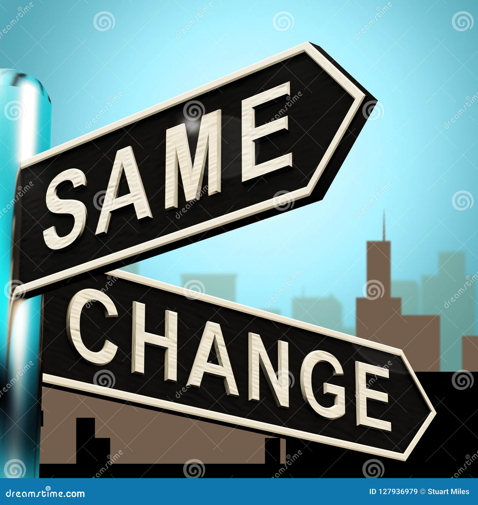 Change Same Signpost Showing that we Should Do Things 3d Illustration ...