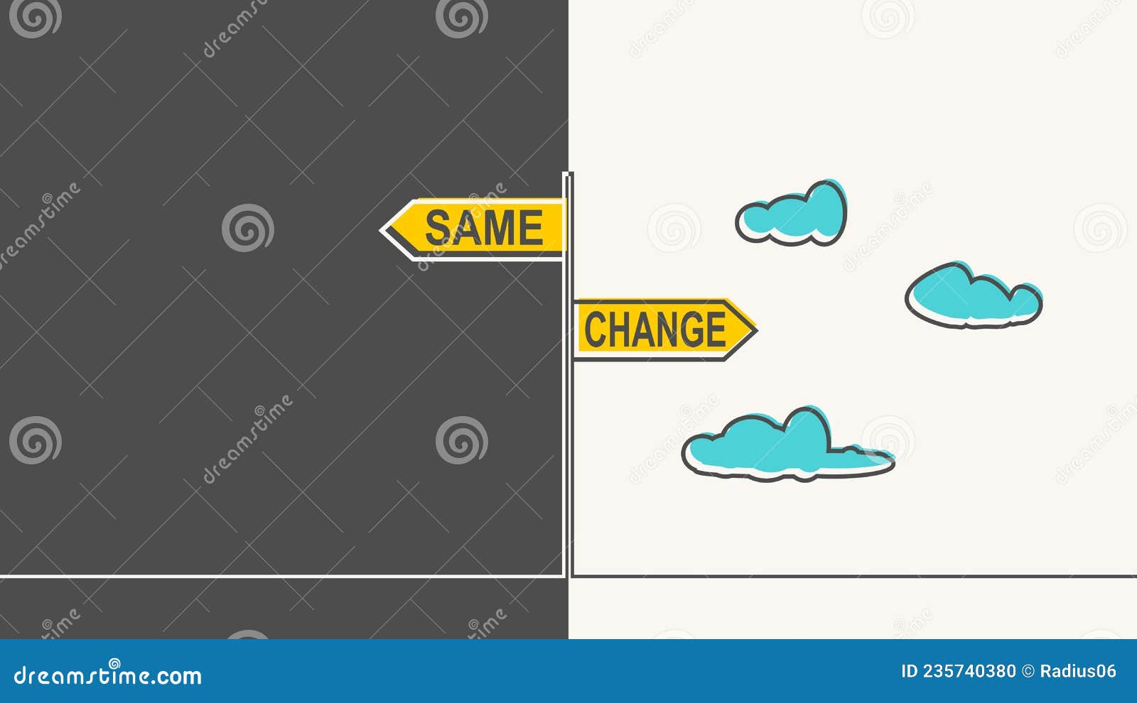 Change Or Same Old - Man Contemplating By Signpost Pointing In ...