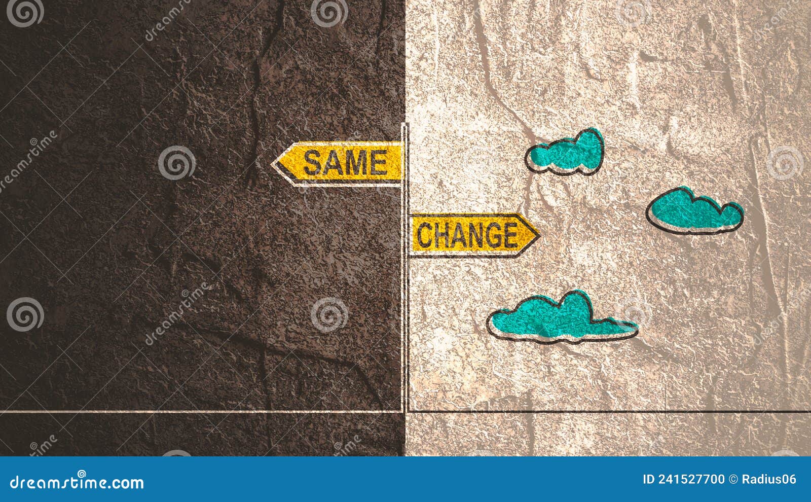 Change Same Signpost Shows that we Should Do Things Differently Stock ...