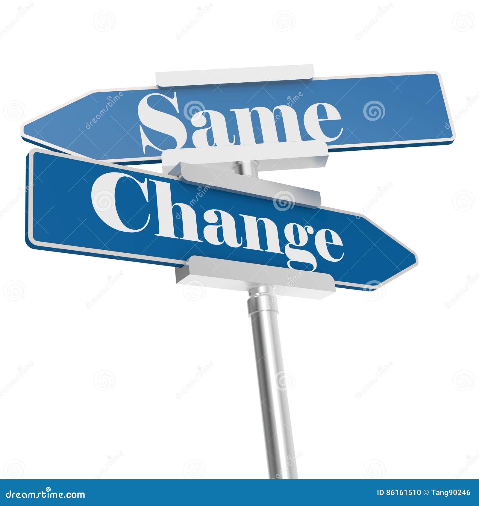Change Vs Same Old - Signpost Pointing In Different Directions Cartoon ...