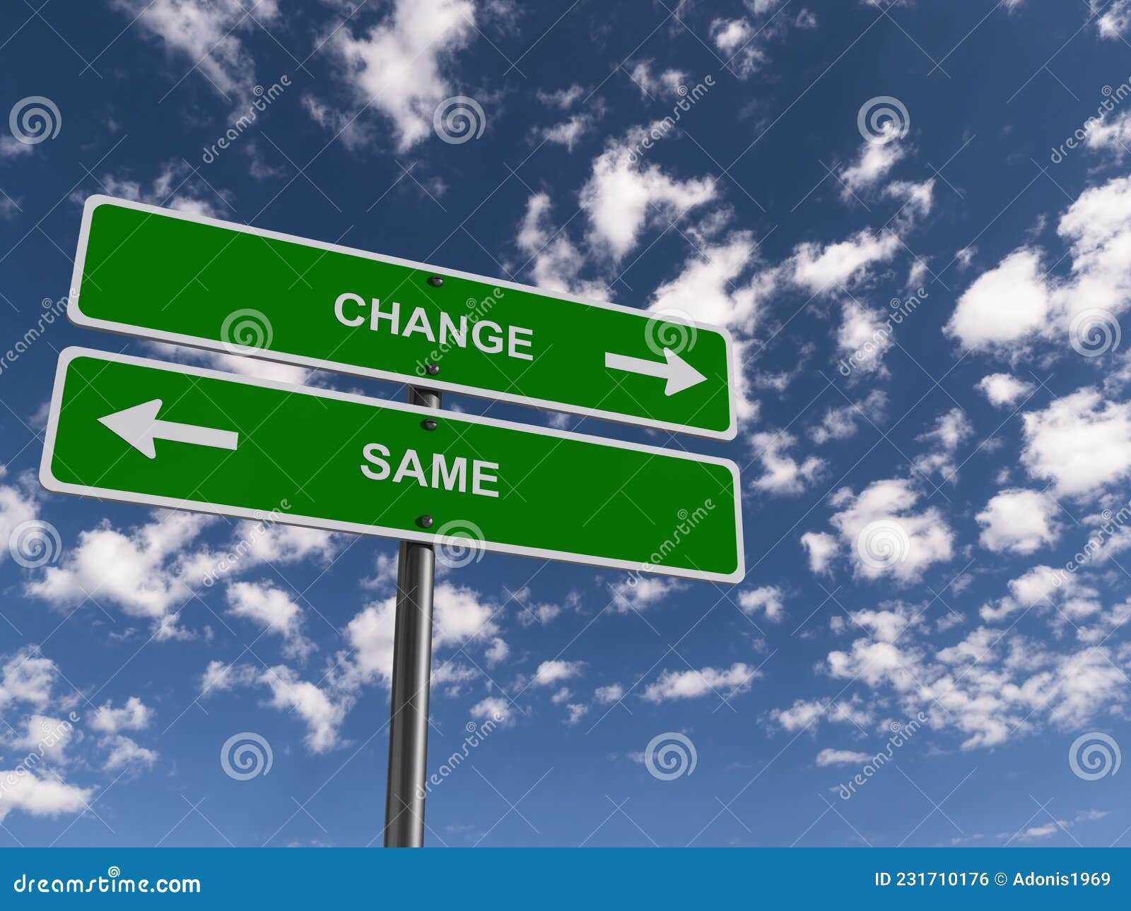 Change same traffic sign stock photo. Image of decide - 231710176