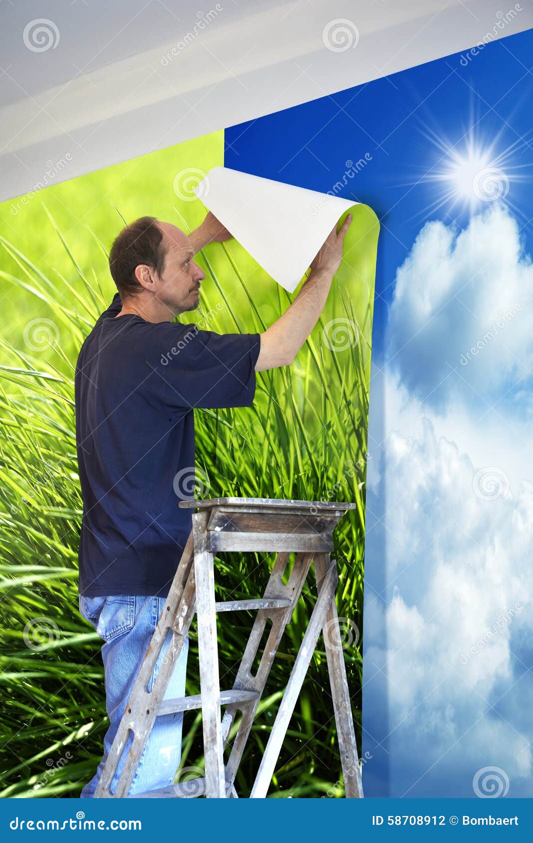 Change of scenery. stock photo. Image of idea, dungarees - 58708912