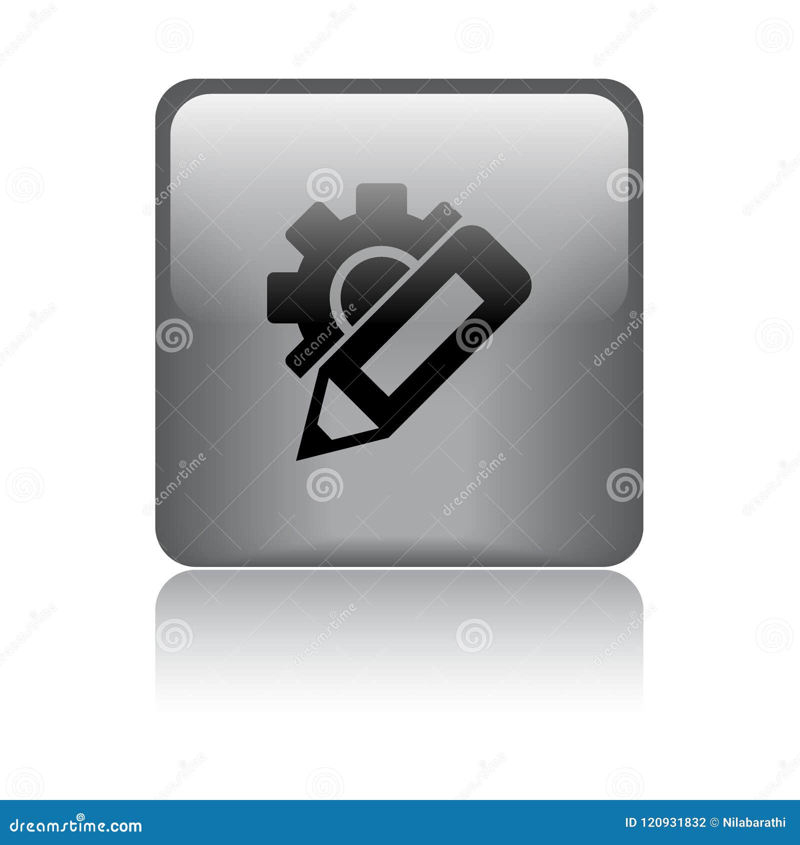 Change Settings Icon Button Stock Illustration - Illustration of ...