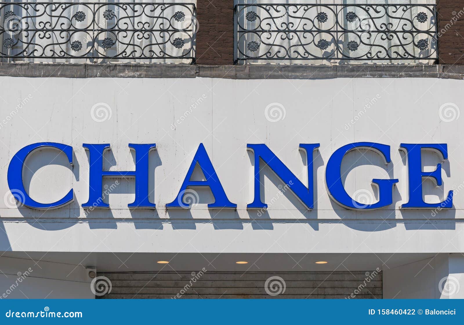 Change Sign stock photo. Image of wall, holland, netherlands - 158460422