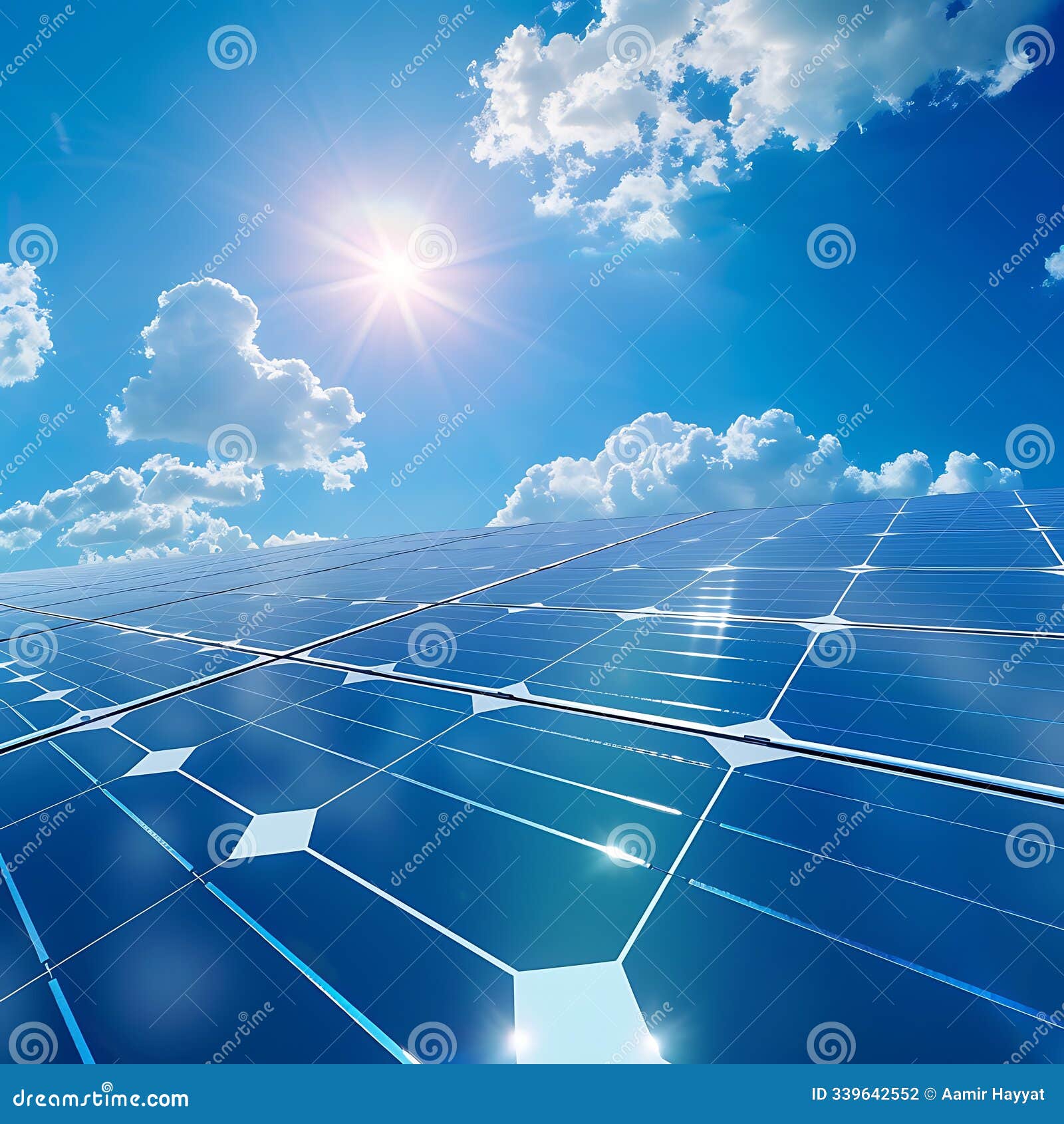 Change in Solar Panel Efficiency with Sunlight Variations Stock ...