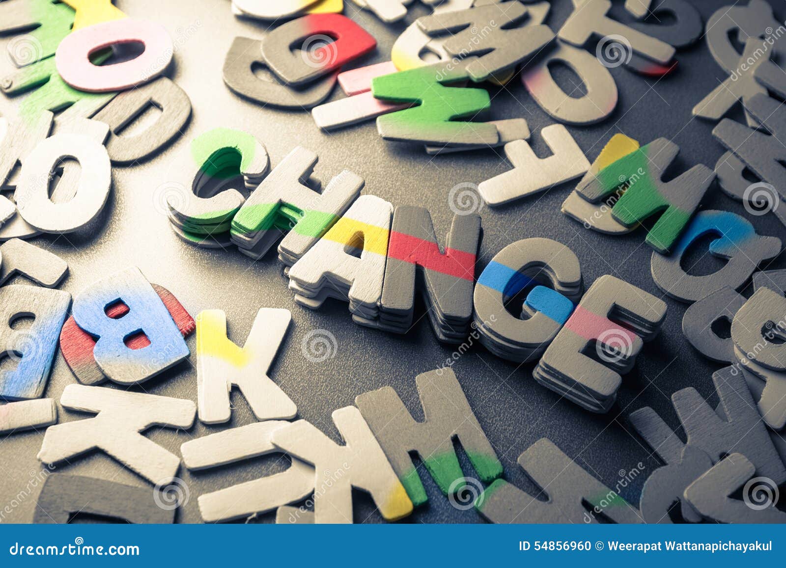 Change stock photo. Image of aged, alphabet, letter, creative - 54856960