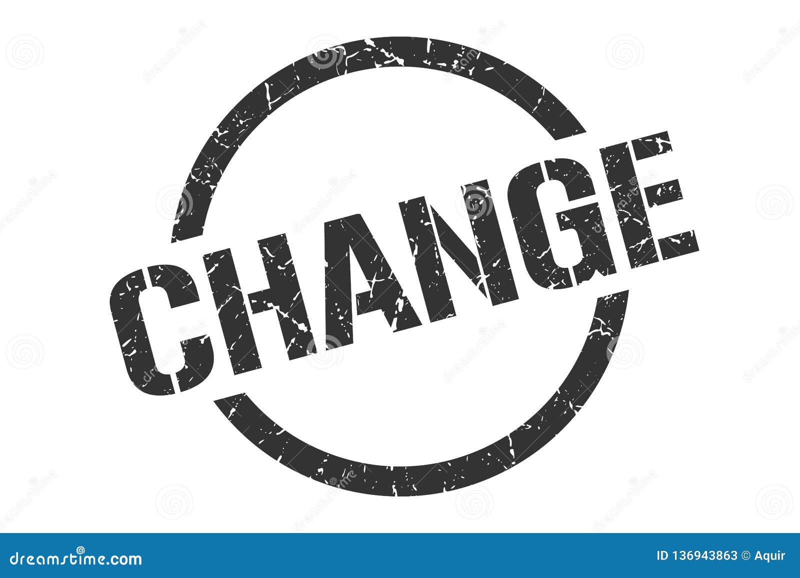 Change stamp stock vector. Illustration of grunge, white - 136943863