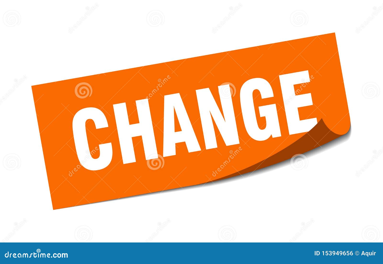 Change sticker. stock vector. Illustration of sign, background - 153949656