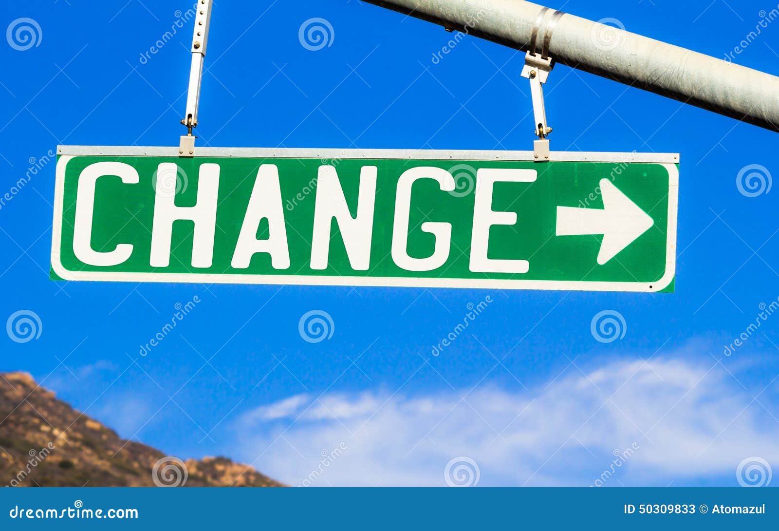 Change Street Sign stock image. Image of road, destination - 50309833