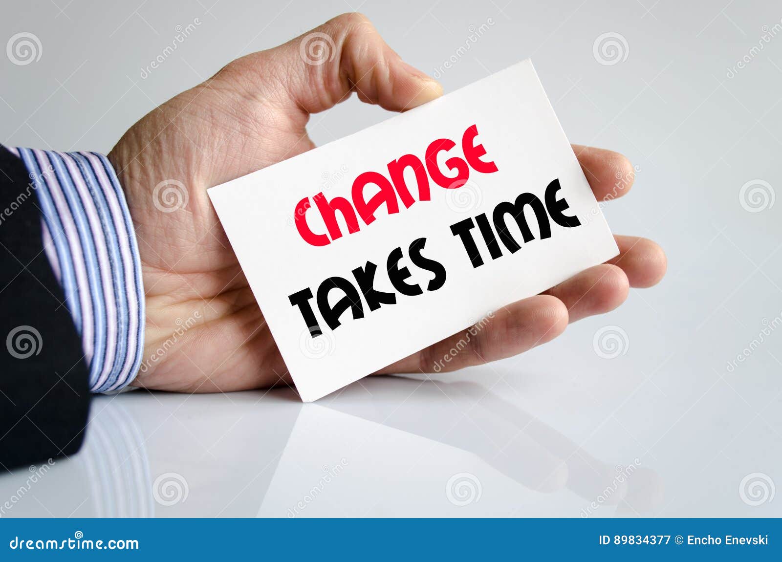 Change Takes Time Text Concept Stock Image - Image of sentence, improve ...