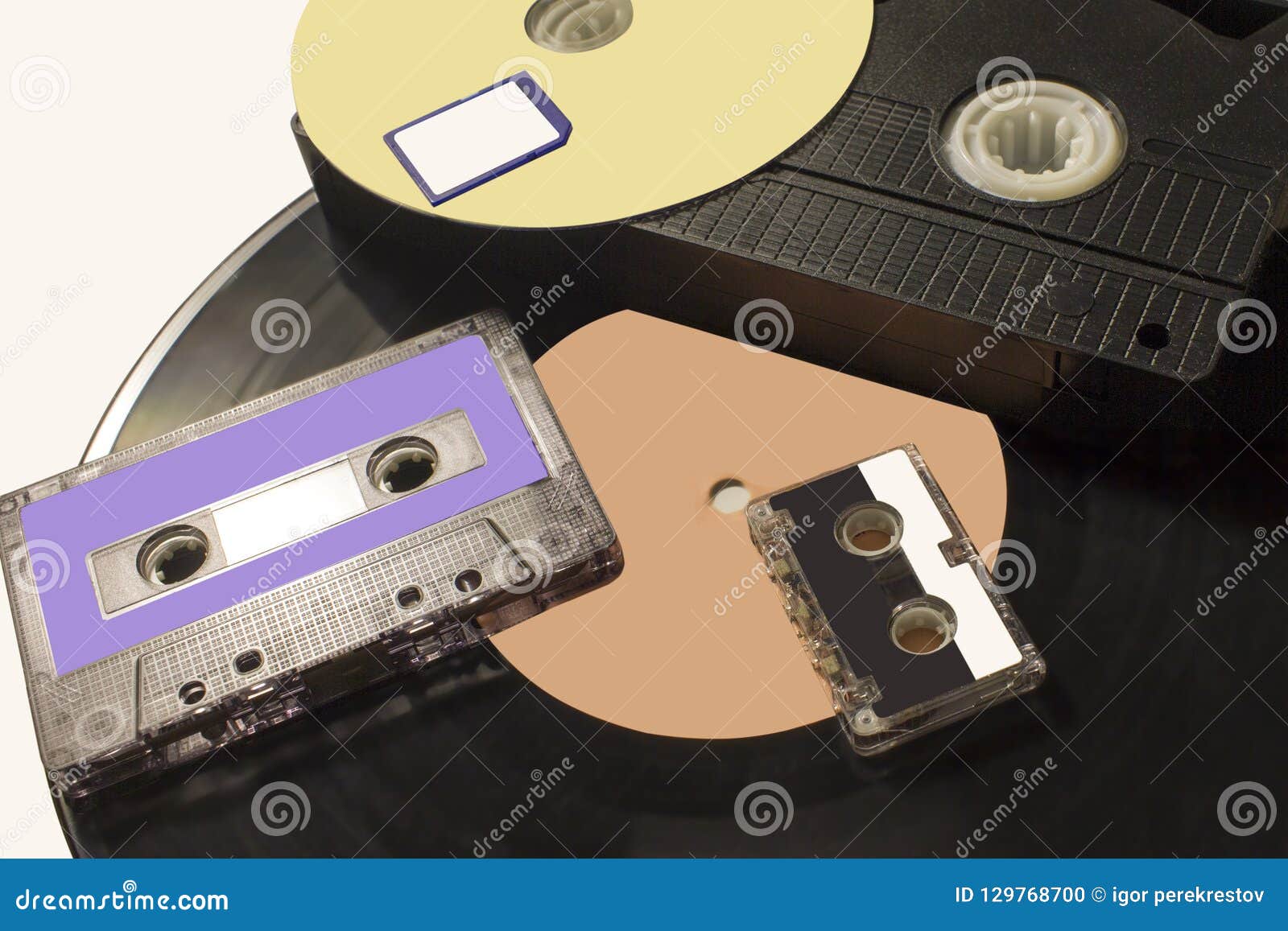 Change of Technology from Gramophone Disc Stock Photo - Image of ...