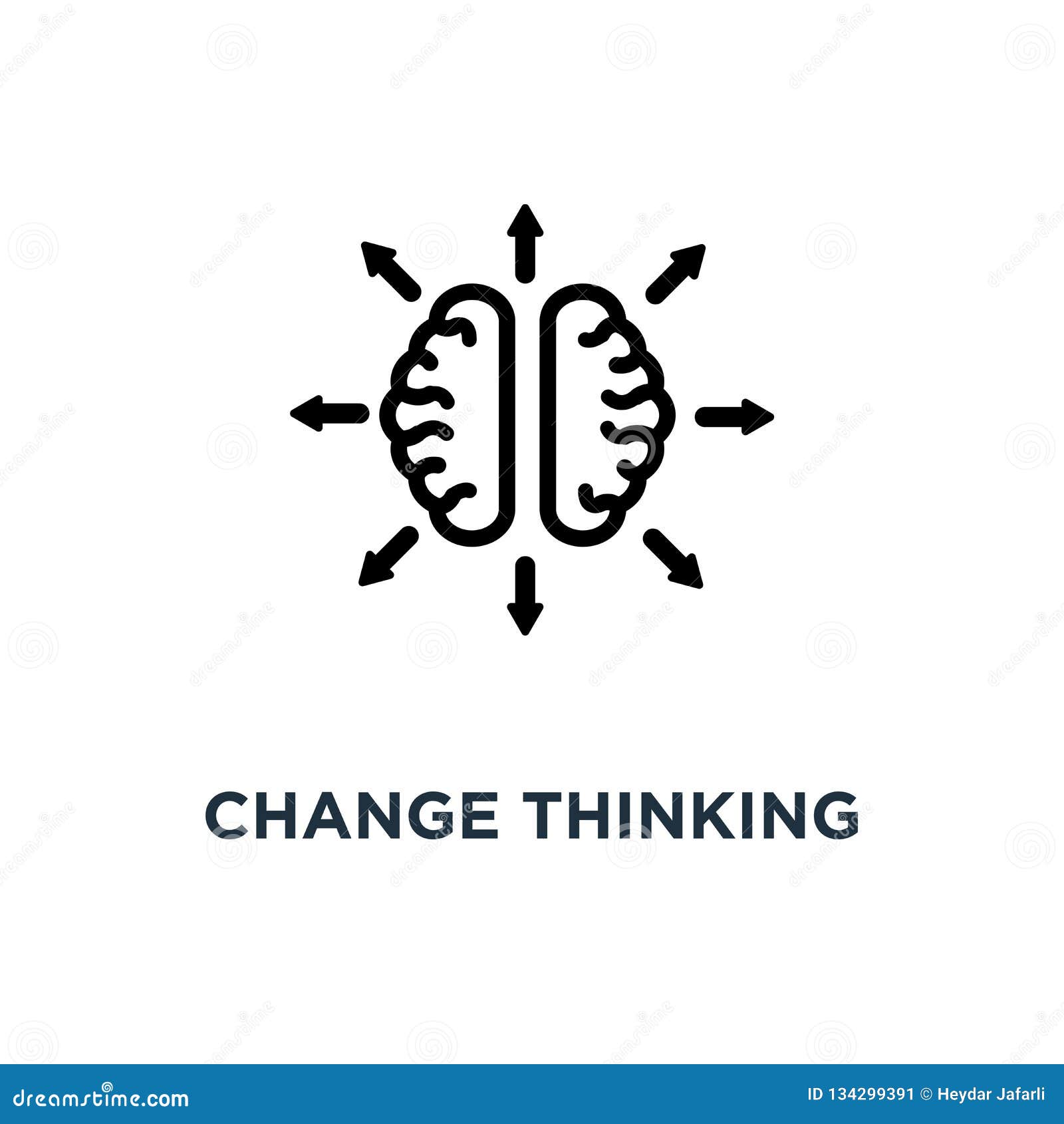 Change Thinking Icon. Change Thinking Concept Symbol Design, Vec Stock ...
