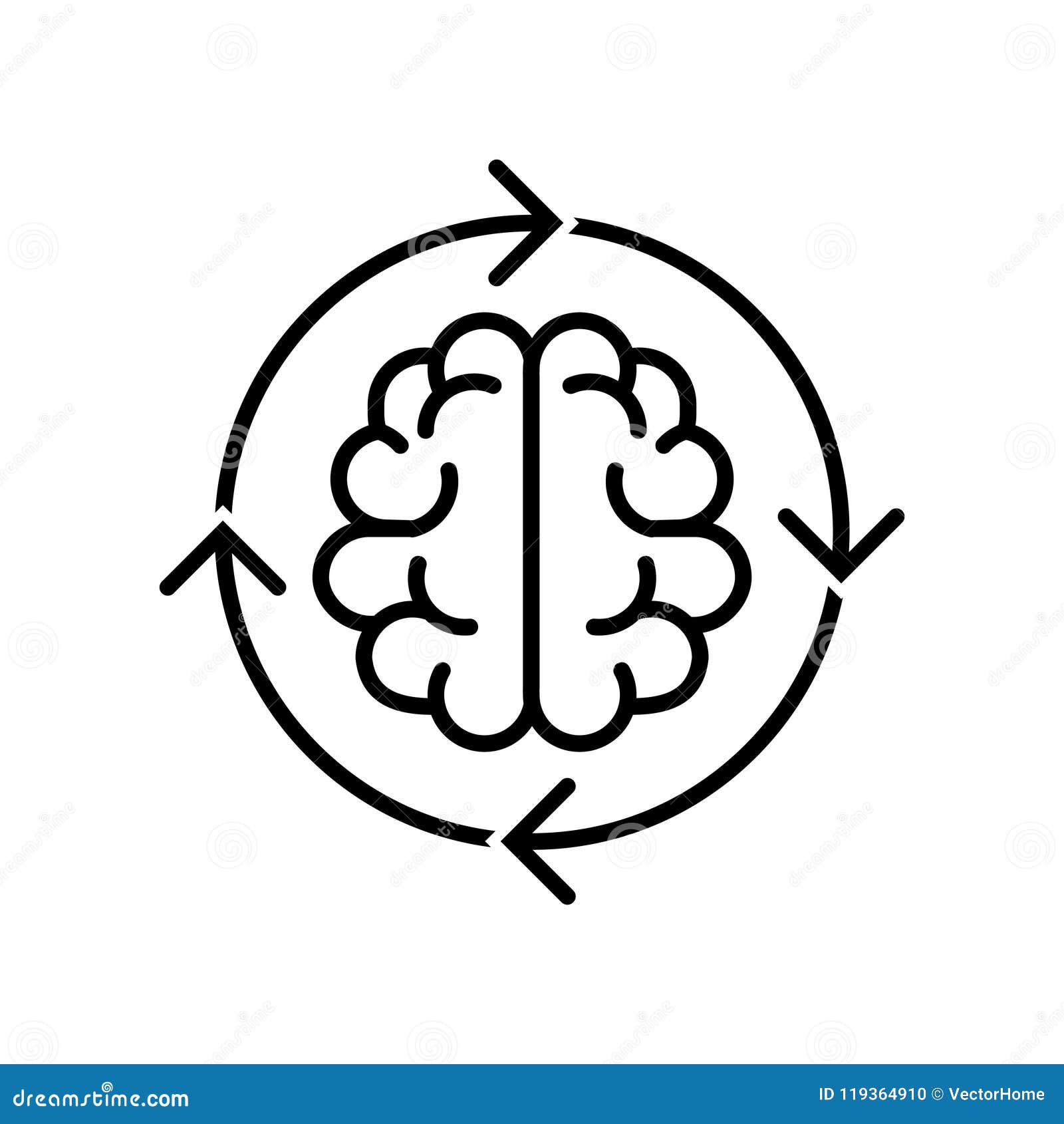 Change Thinking Icon, Vector Illustration Stock Vector - Illustration ...